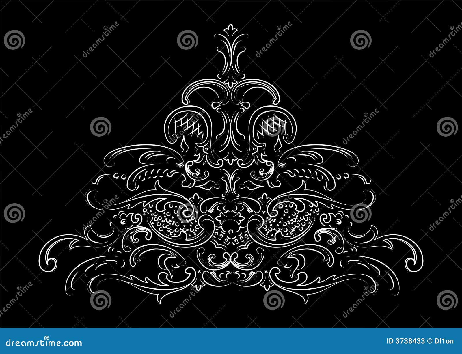 Baroque Ornate Calligraphy stock vector. Illustration of abstract - 3738433