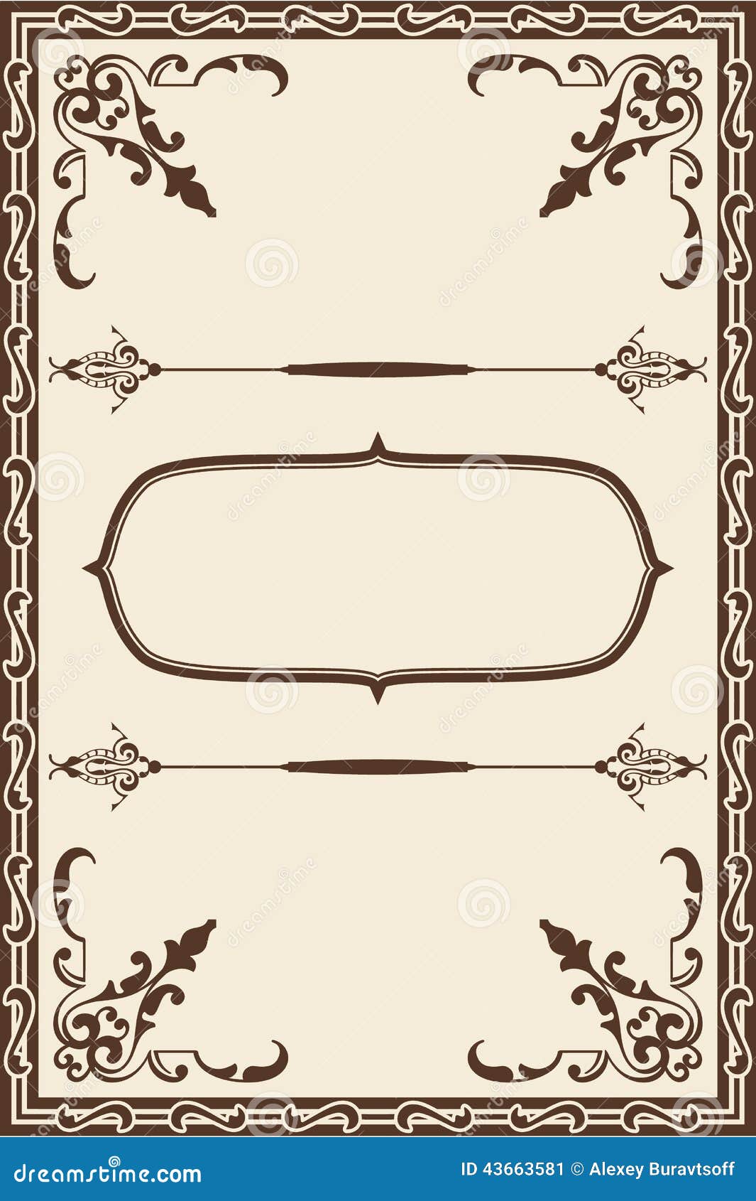 Baroque page stock vector. Illustration of classic, baroque - 43663581