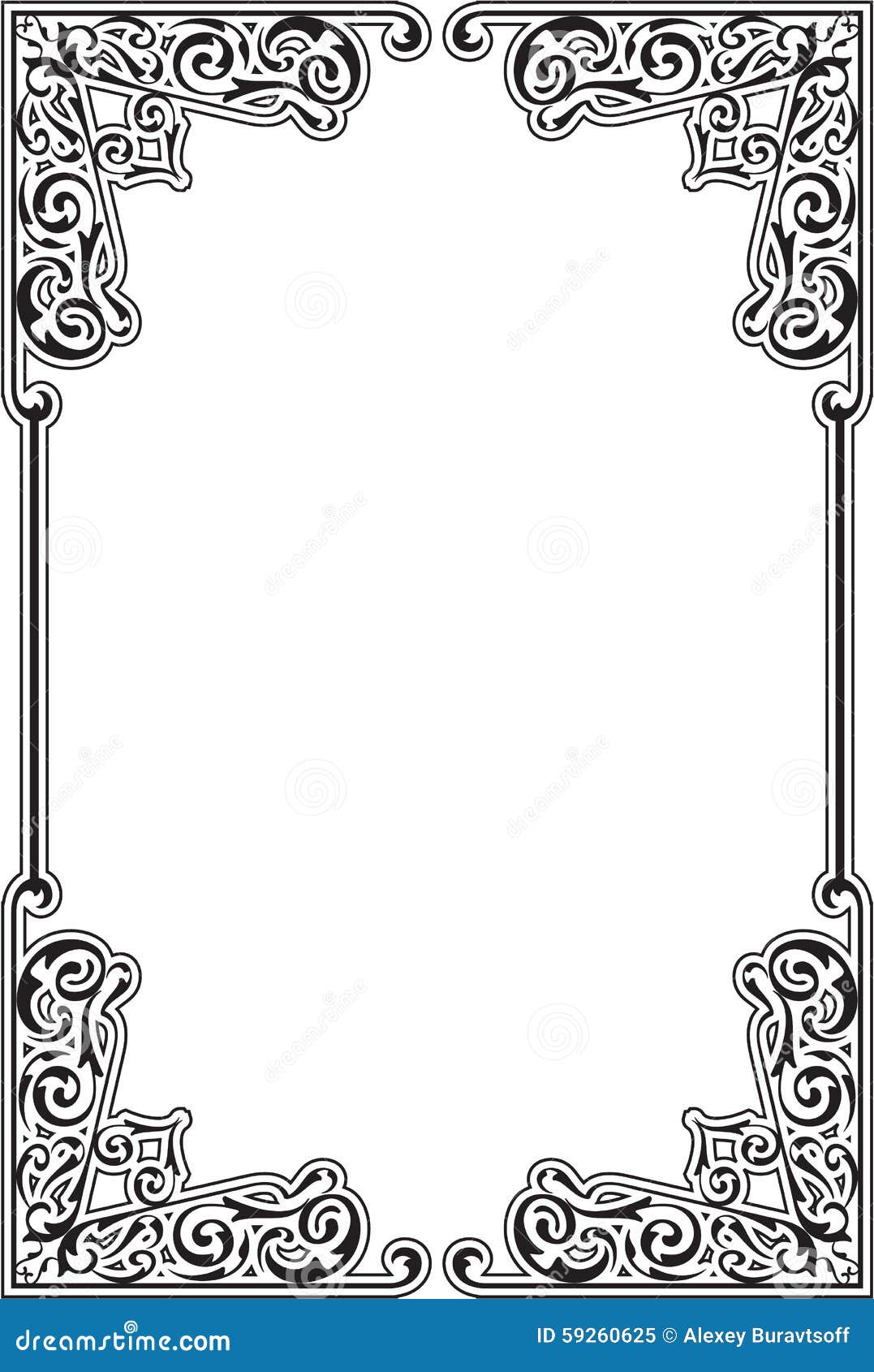 Baroque page stock vector. Illustration of floral, ornament - 59260625