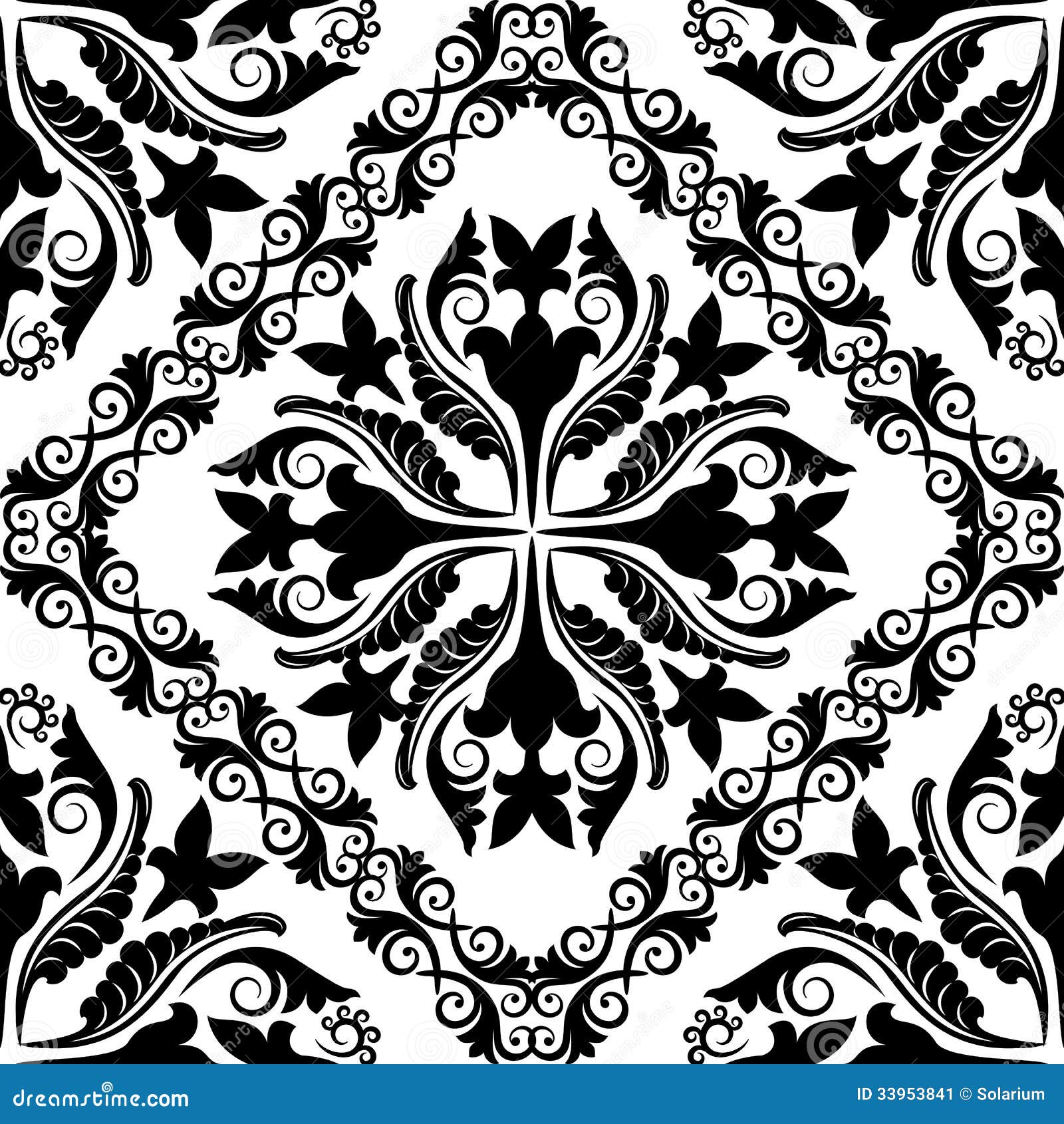 Baroque pattern stock vector. Illustration of decor, vector - 33953841