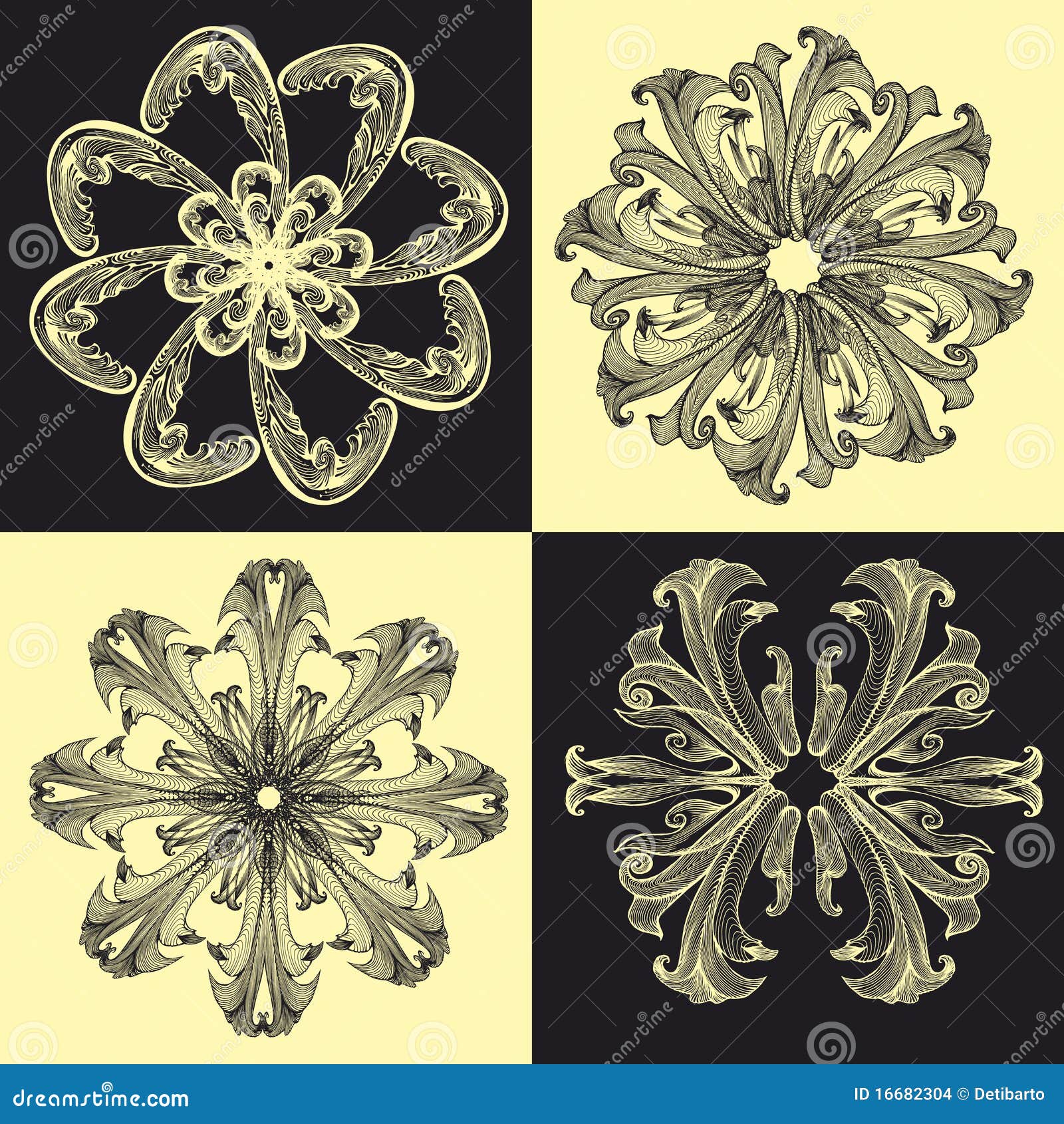 Baroque_pattern04 stock illustration. Illustration of paper - 16682304