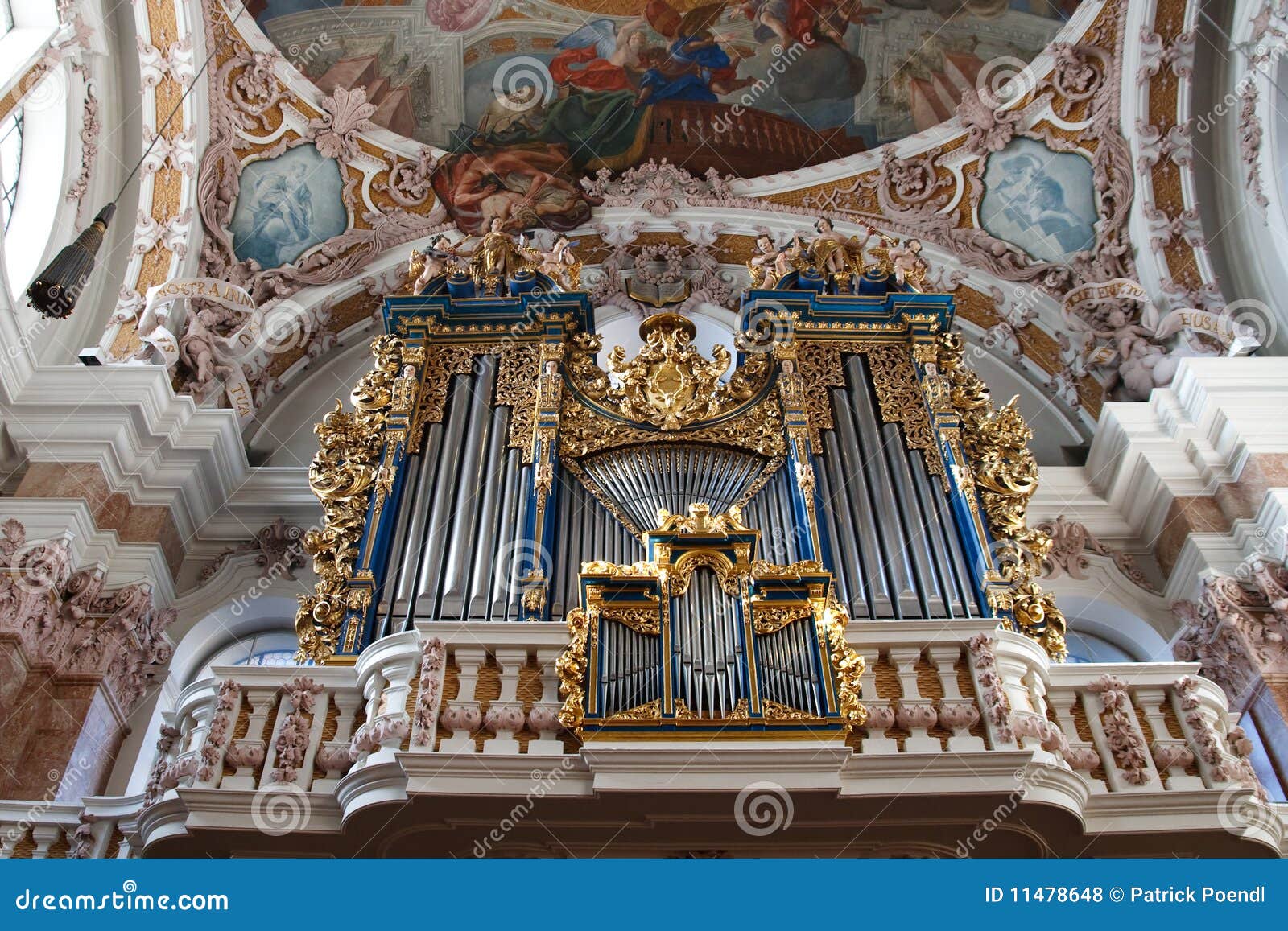 Baroque Pipe Organ in Innsbruck, Austria Stock Photo - Image of organ ...