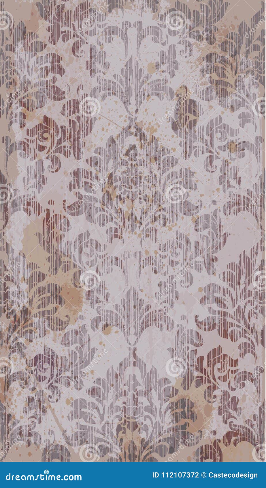 Baroque Royal Pattern Fabric. Vector Damask Ornament Texture Designs ...