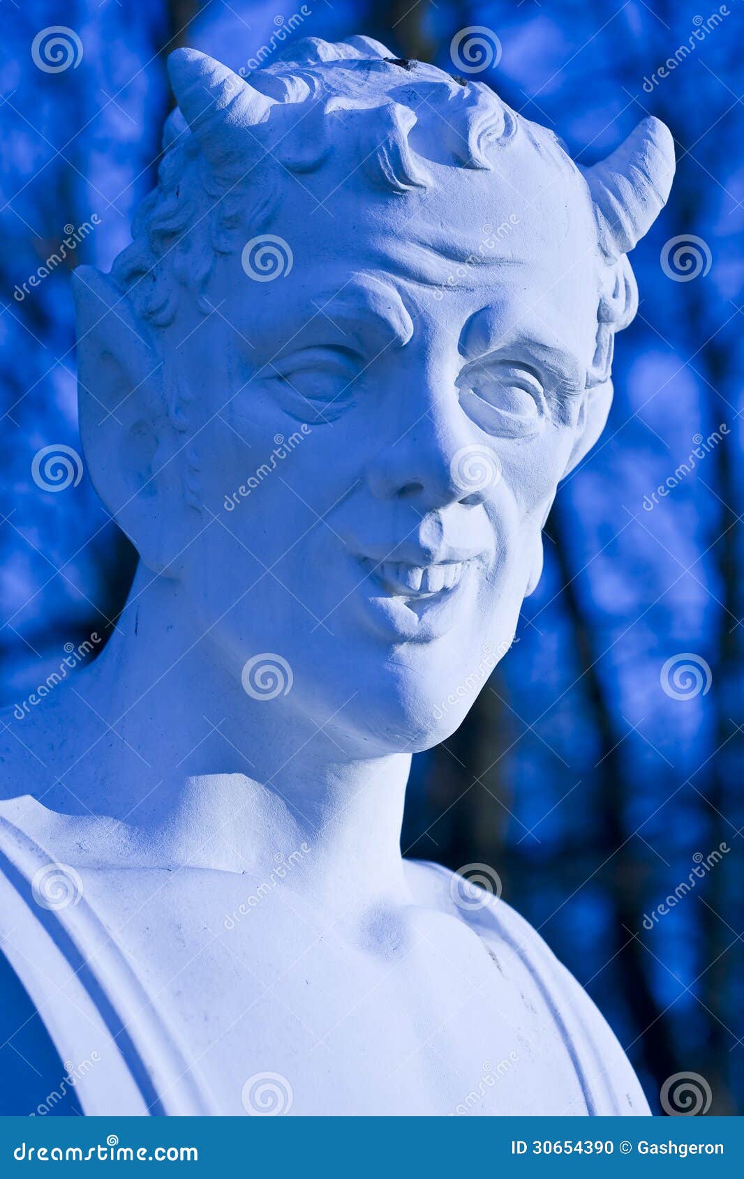 Baroque Sculpture of Devil Bust. Stock Photo - Image of girl, poetry ...