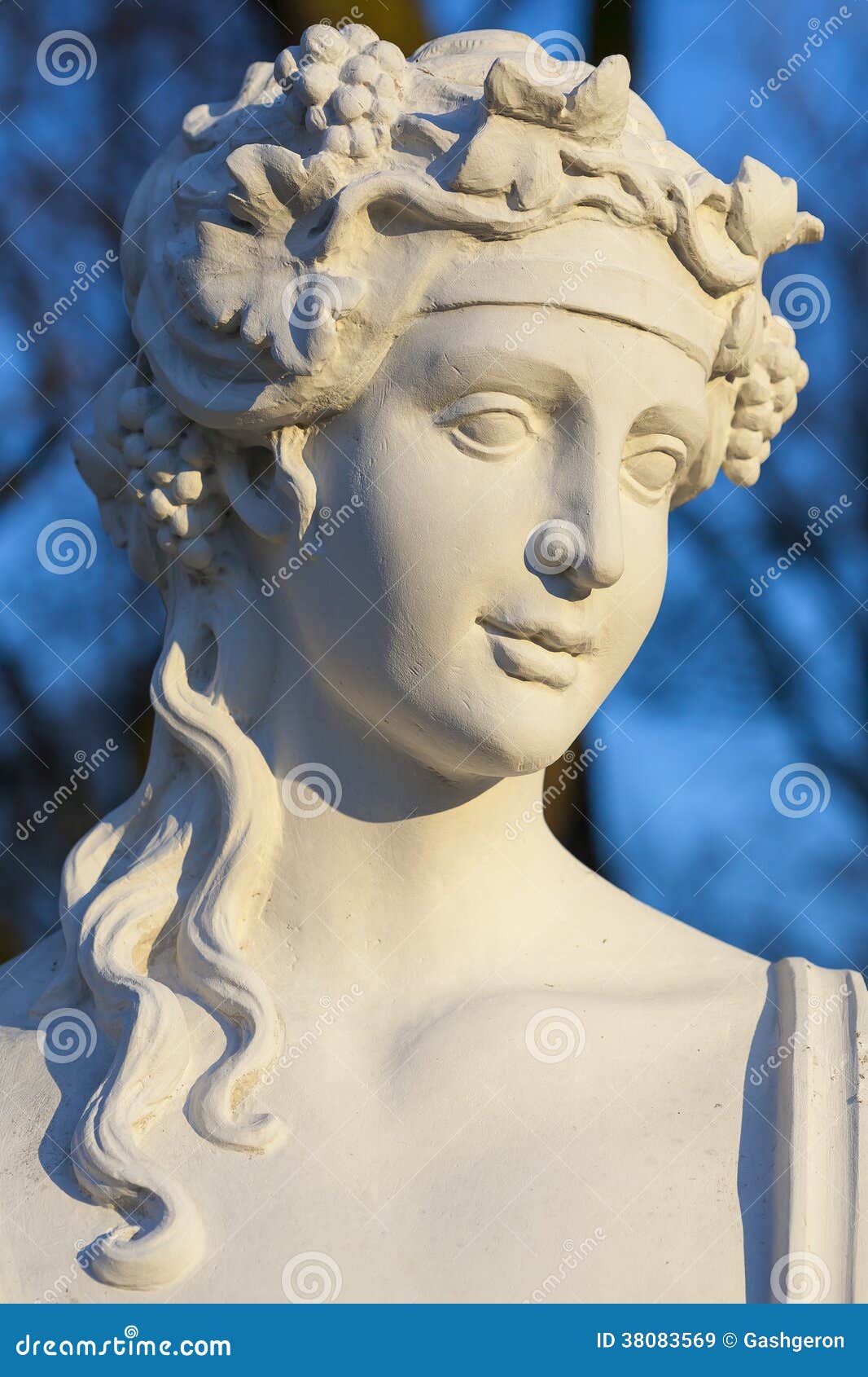 Baroque Sculpture of Spring. Stock Image - Image of classic, portrait ...