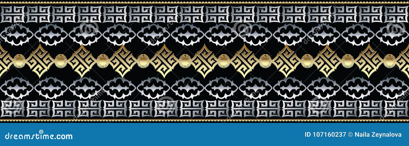 Baroque Seamless Border. Ornate Repeat Pattern Stock Vector ...