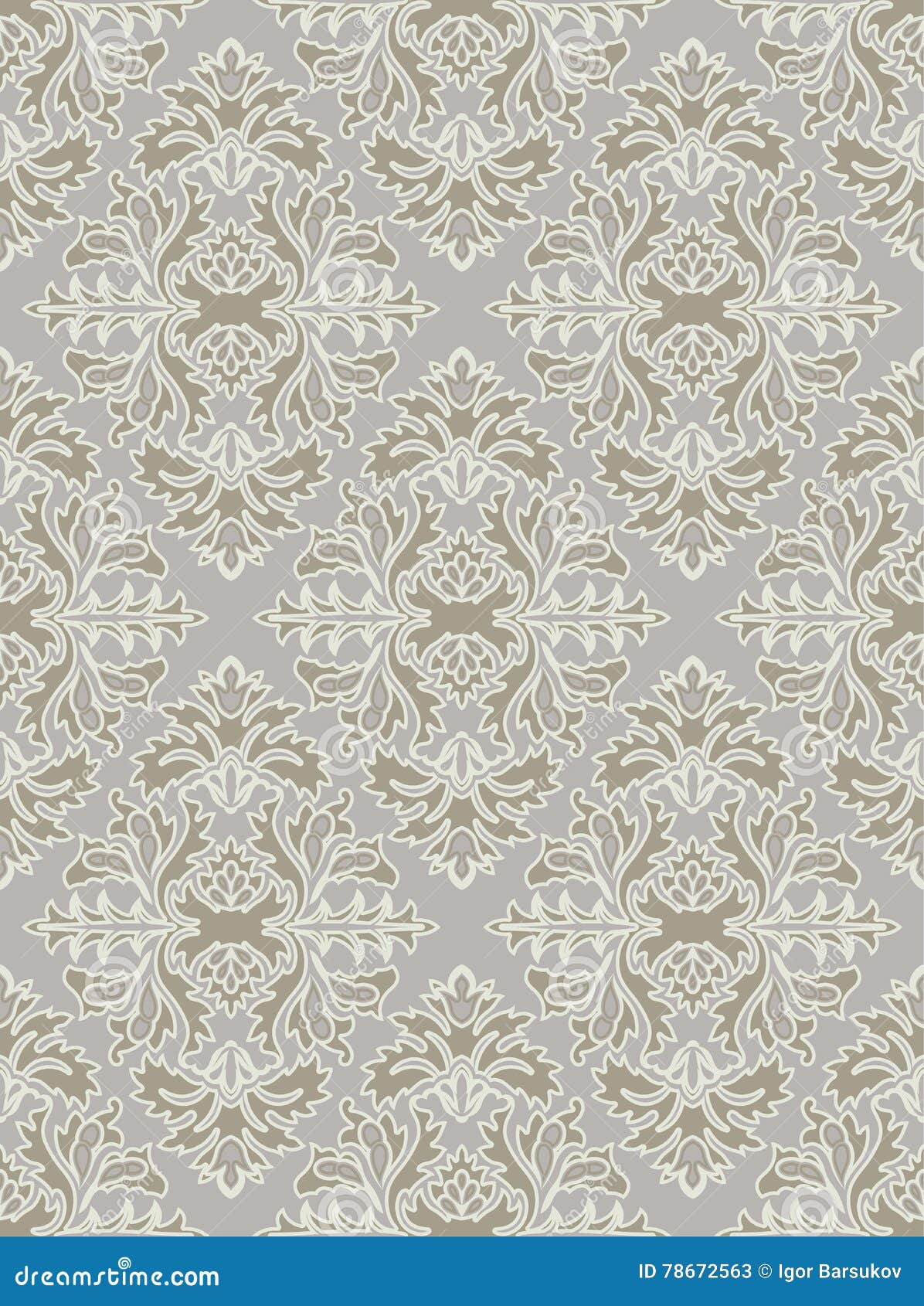 Baroque seamless pattern stock vector. Illustration of decor - 78672563