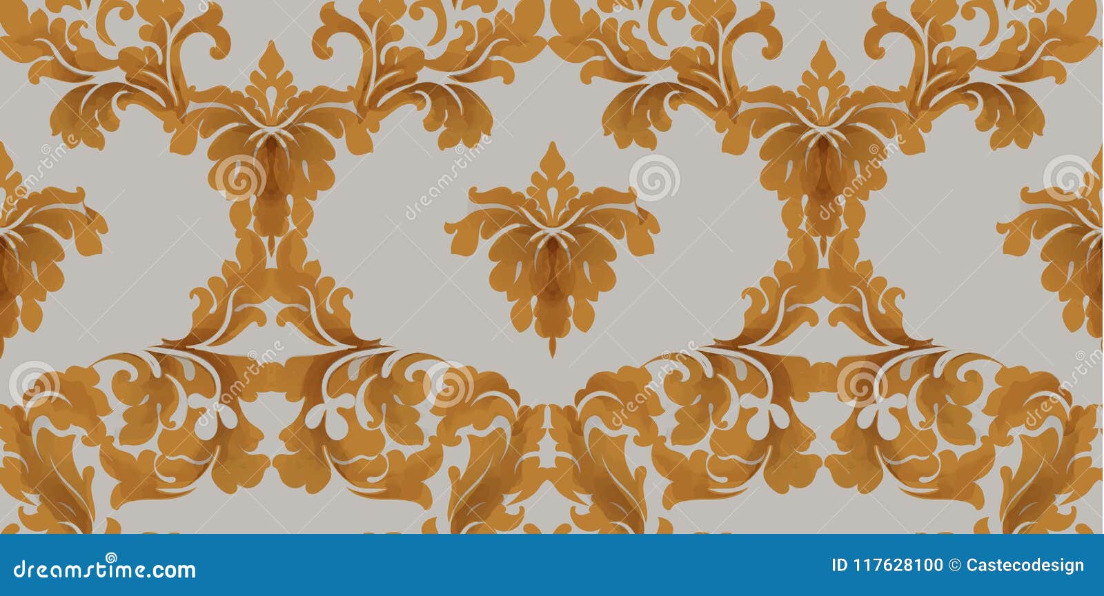 Baroque Seamless Pattern Vector. Royal Texture. Victorian Fabric Decors ...