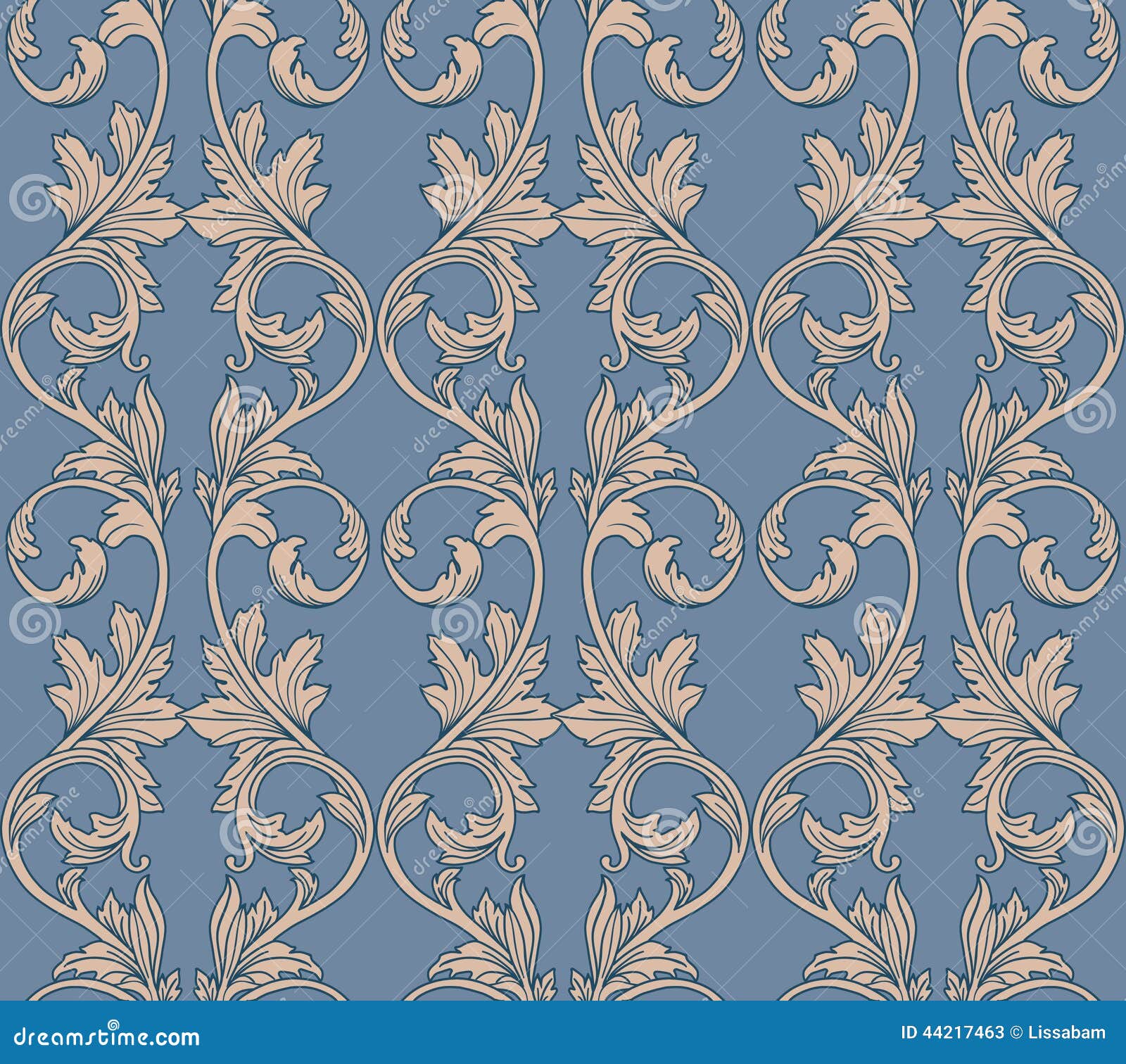 Baroque seamless pattern stock vector. Illustration of ornament - 44217463