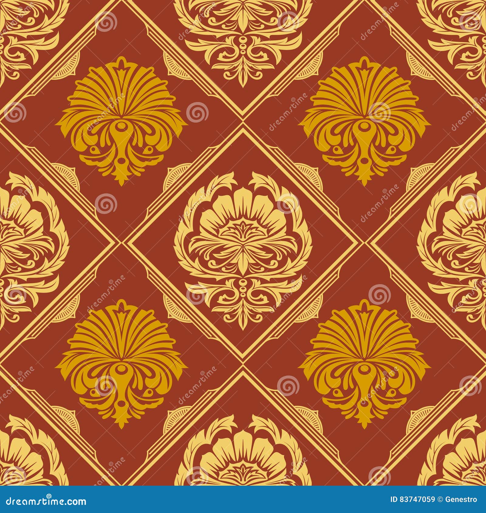 Baroque Seamless Pattern3 stock illustration. Illustration of flourish ...
