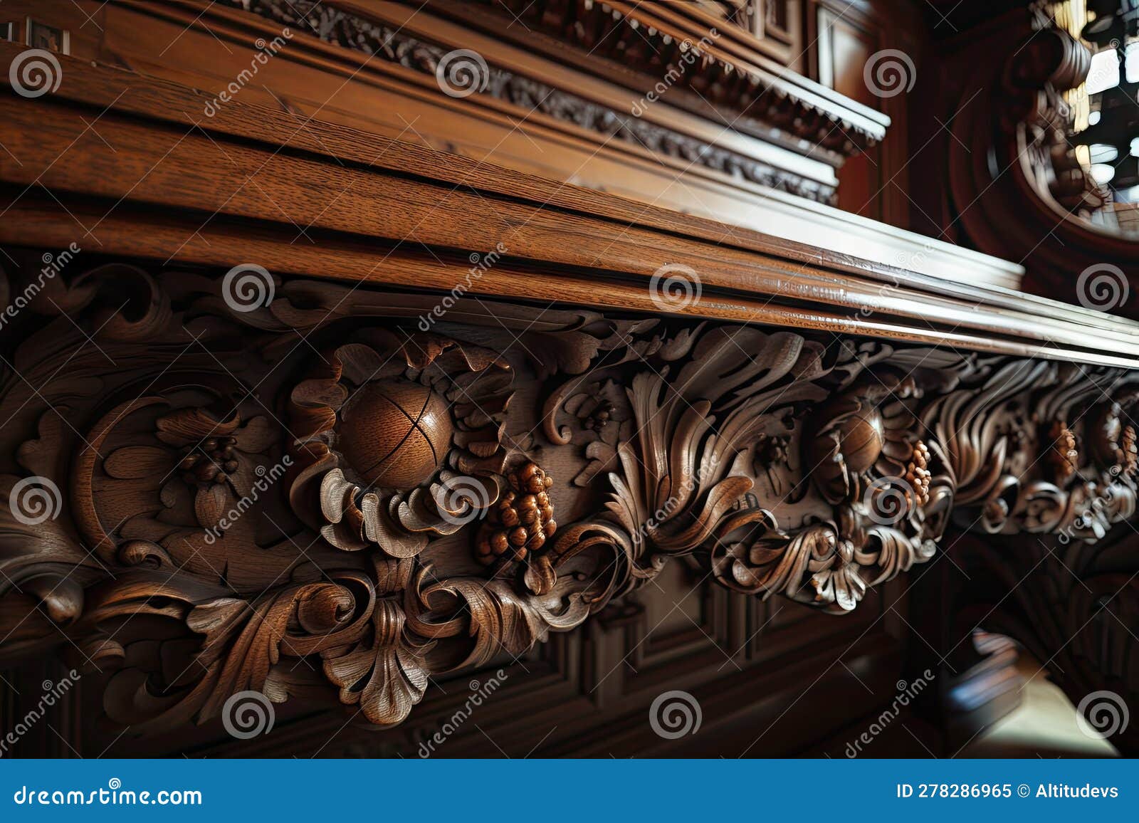 Baroque Study, with Intricate Ornamentation and Elaborate Design ...