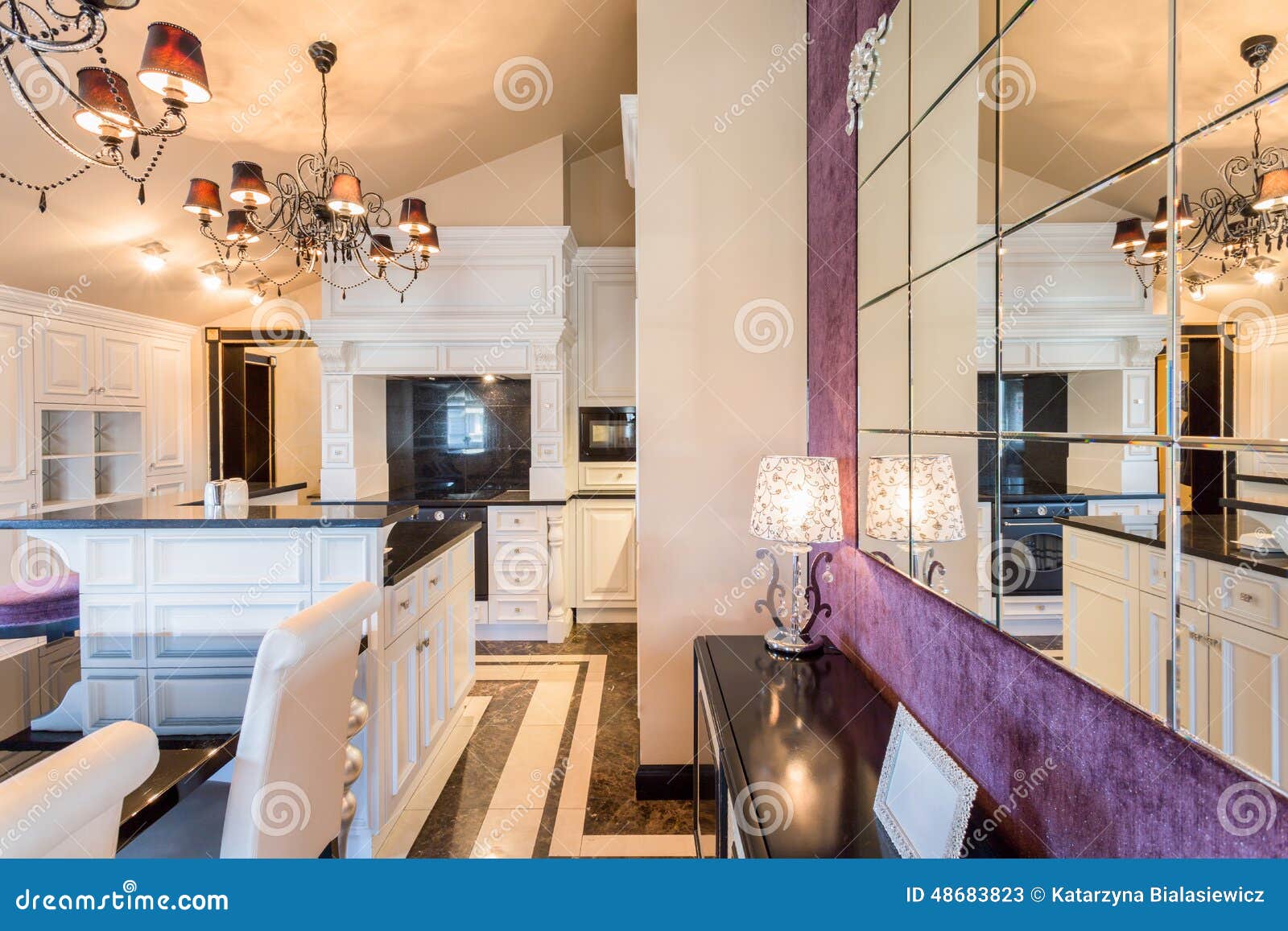 Baroque style kitchen stock image. Image of indoor, indoors - 48683823