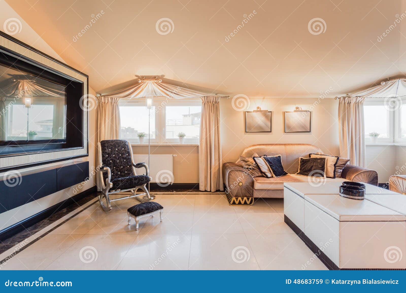 Baroque style living room stock image. Image of interior - 48683759