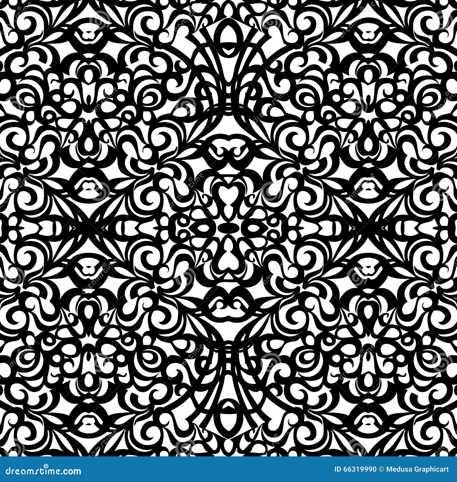 Baroque Style Pattern, Vector Seamless Pattern Stock Vector ...