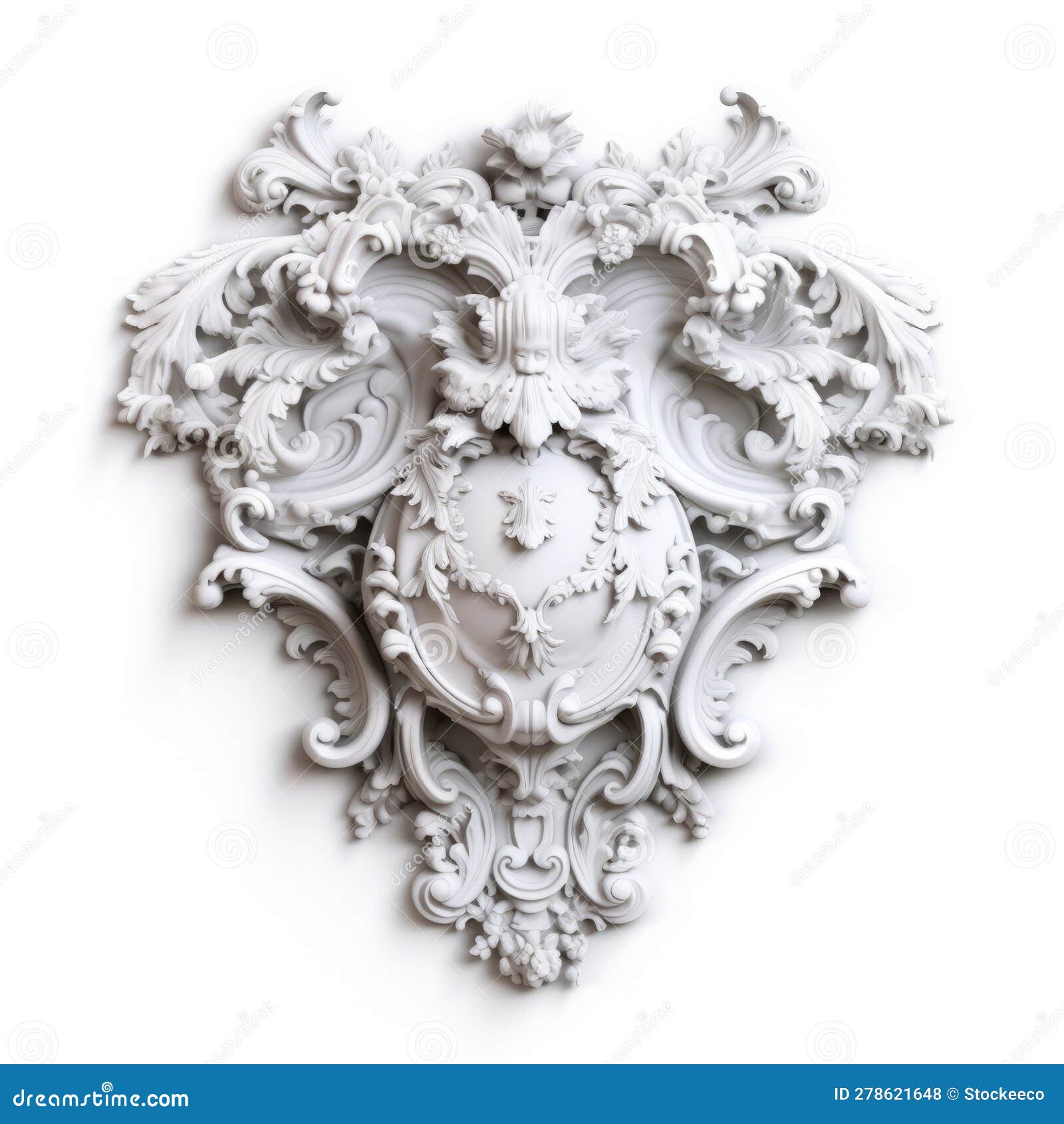 Baroque and Victorian Rustic Design on White Background Stock ...