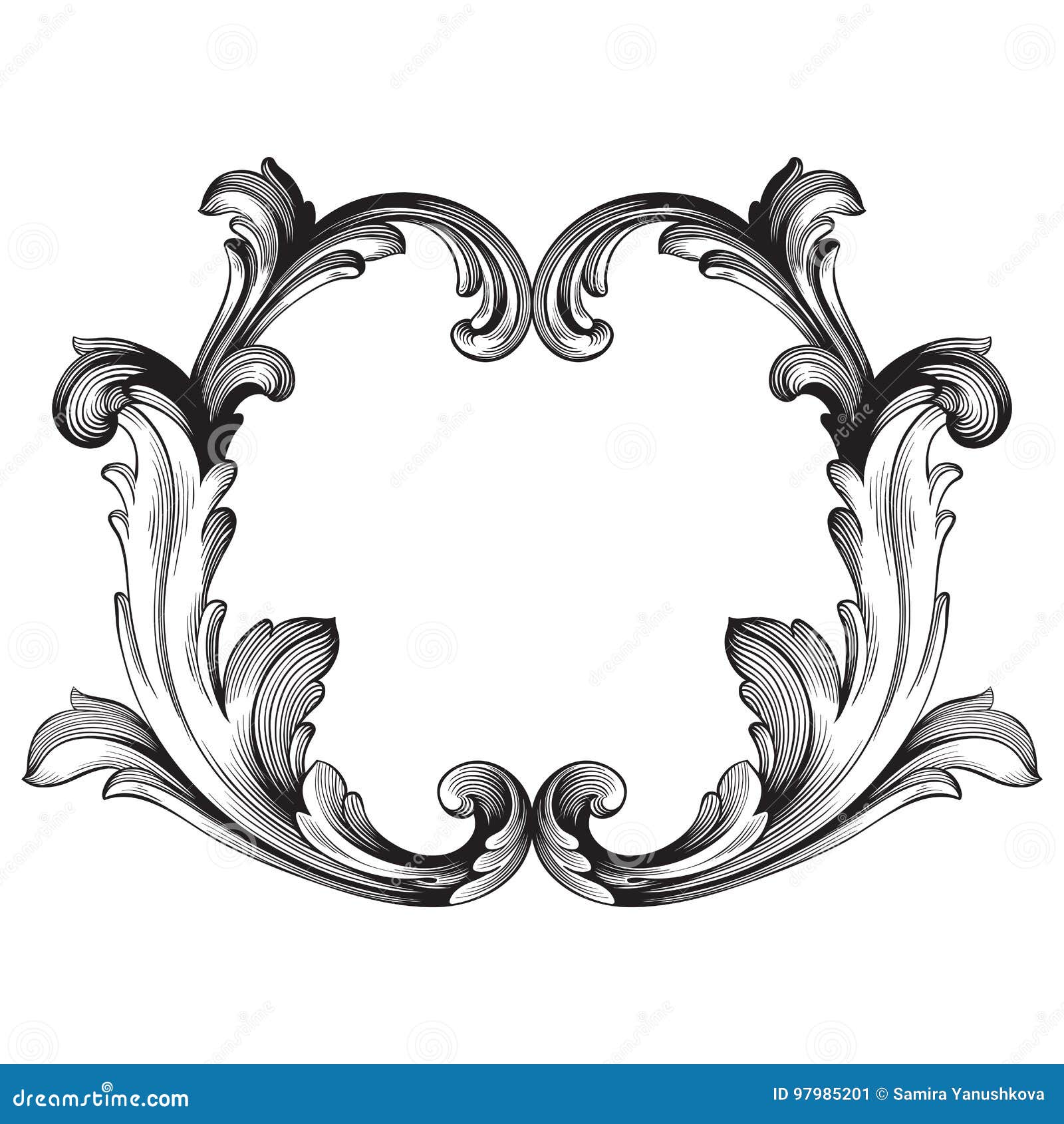 Baroque of Vintage Elements for Design. Stock Vector - Illustration of ...