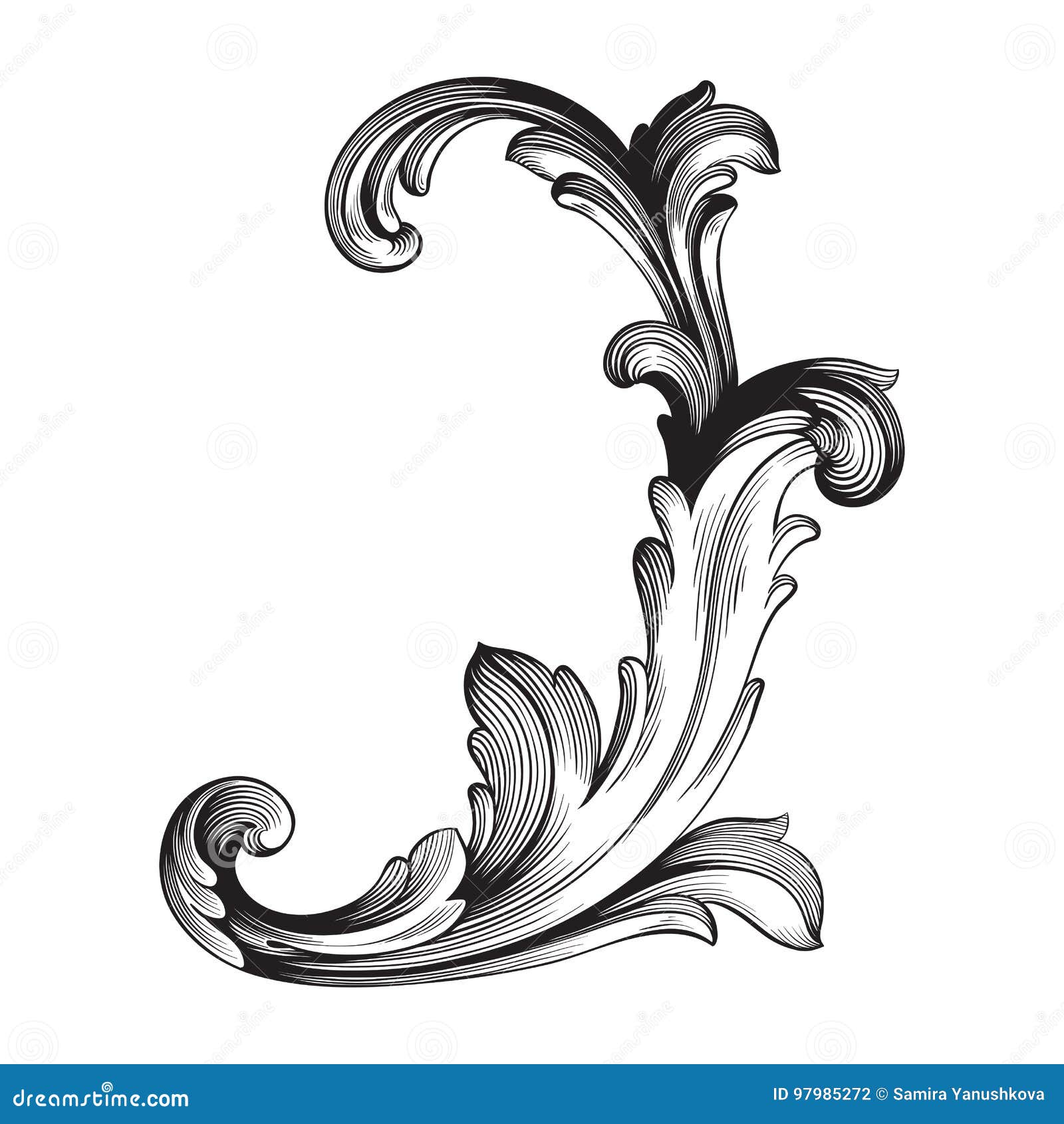 Baroque of Vintage Elements for Design. Stock Vector - Illustration of ...