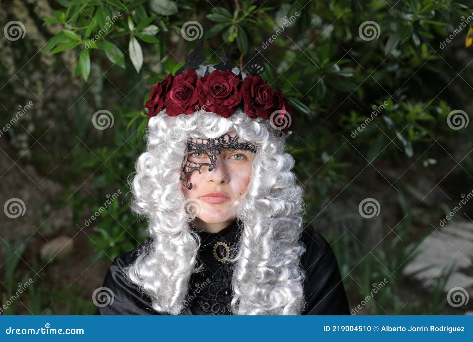 Baroque Woman with Pompous Masquerade Style Stock Photo - Image of ...