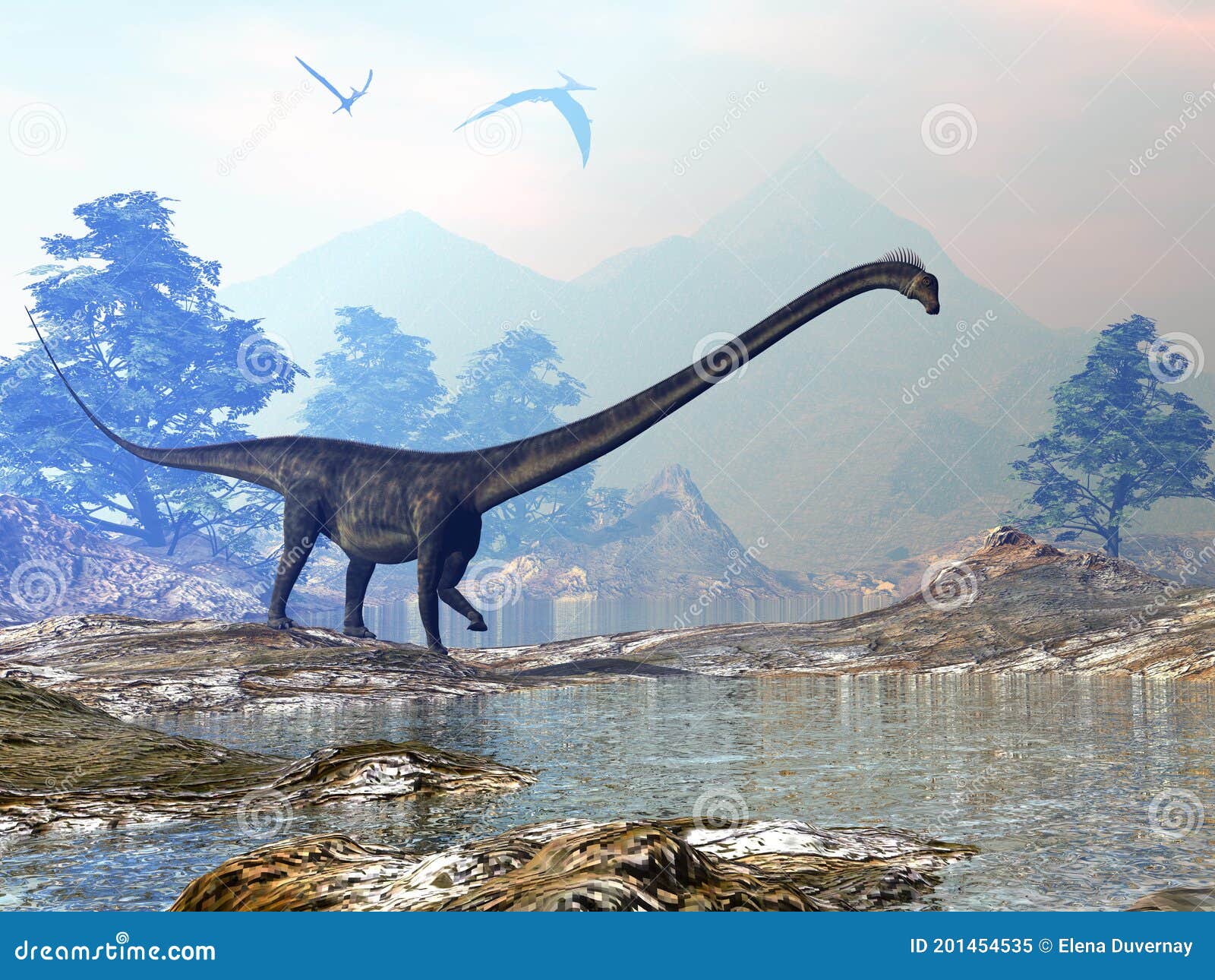 Barosaurus, Dinosaur Colored Icon. Can Be Used For Web, Logo, Mobile ...