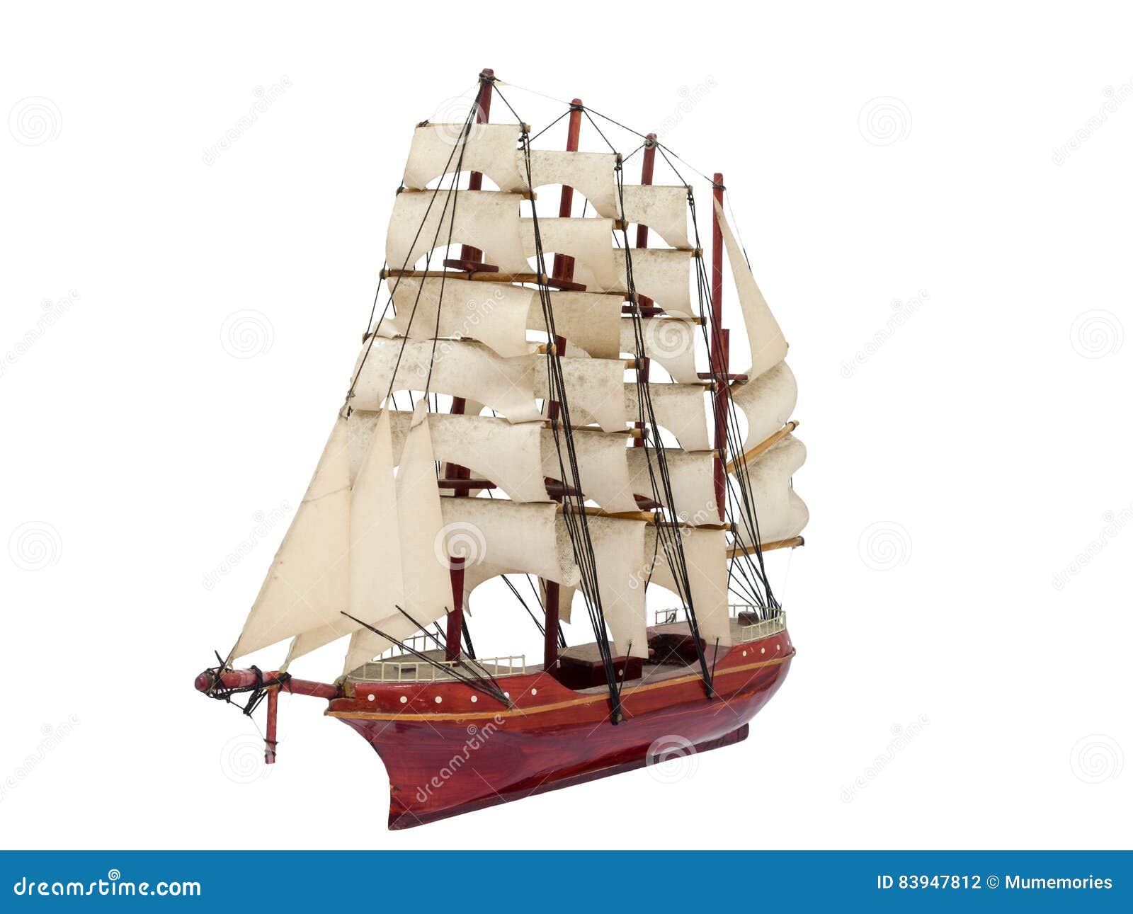 Barque Ship Gift Craft Model Wooden Stock Photo - Image of ocean ...