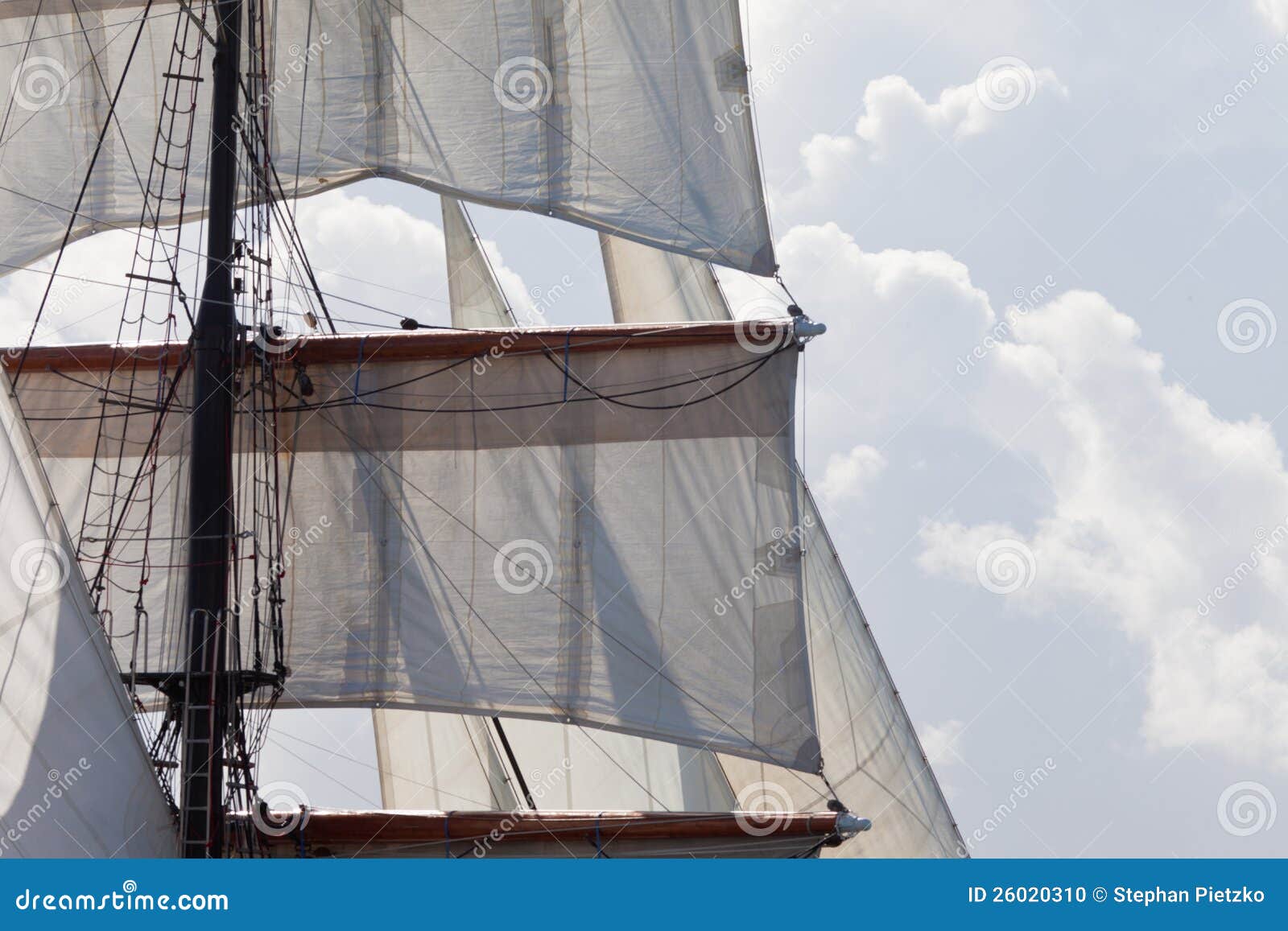 Barquentine Yacht Sails And Rigging Background Stock Image ...