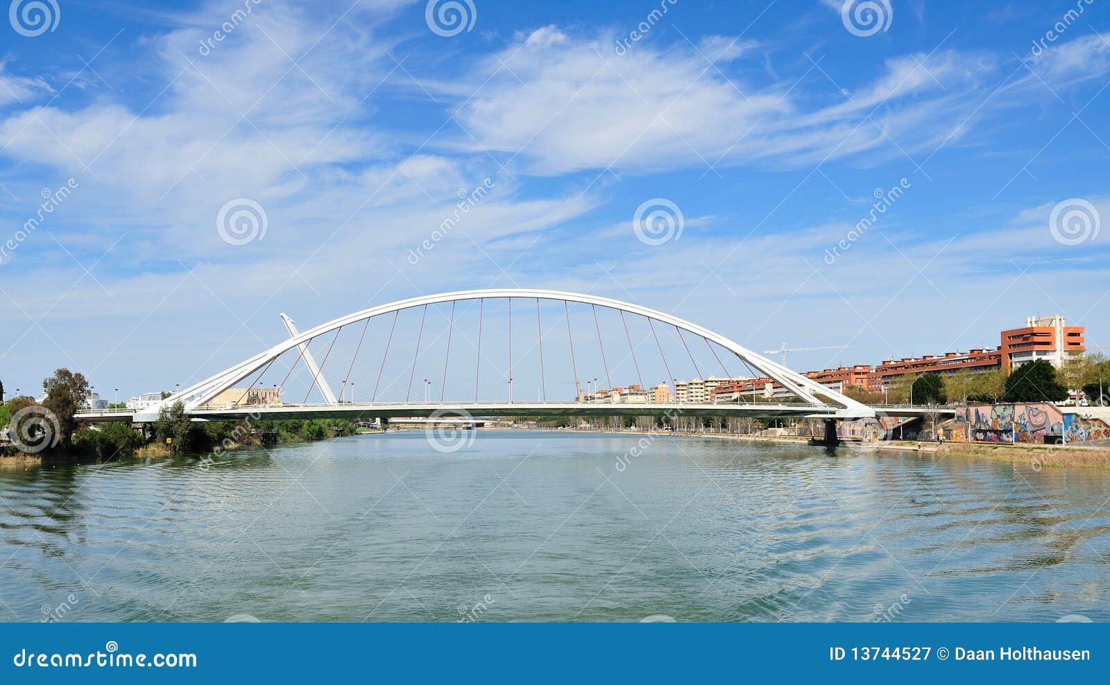 The Barqueta Bridge of Seville Editorial Photography - Image of expo ...