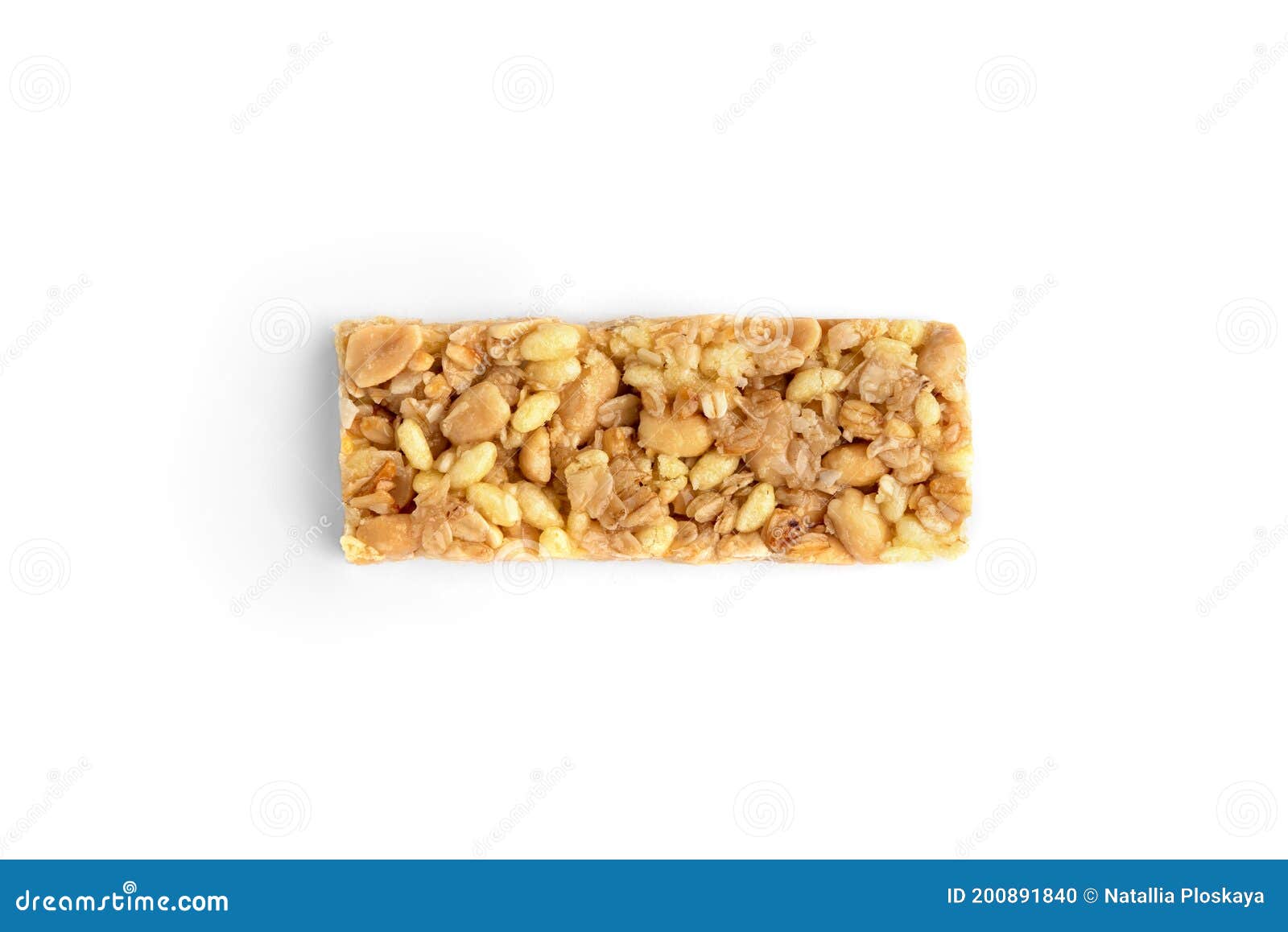 Barra De Granola Isolada Em Fundo Branco. Foto de Stock - Imagem de ...
