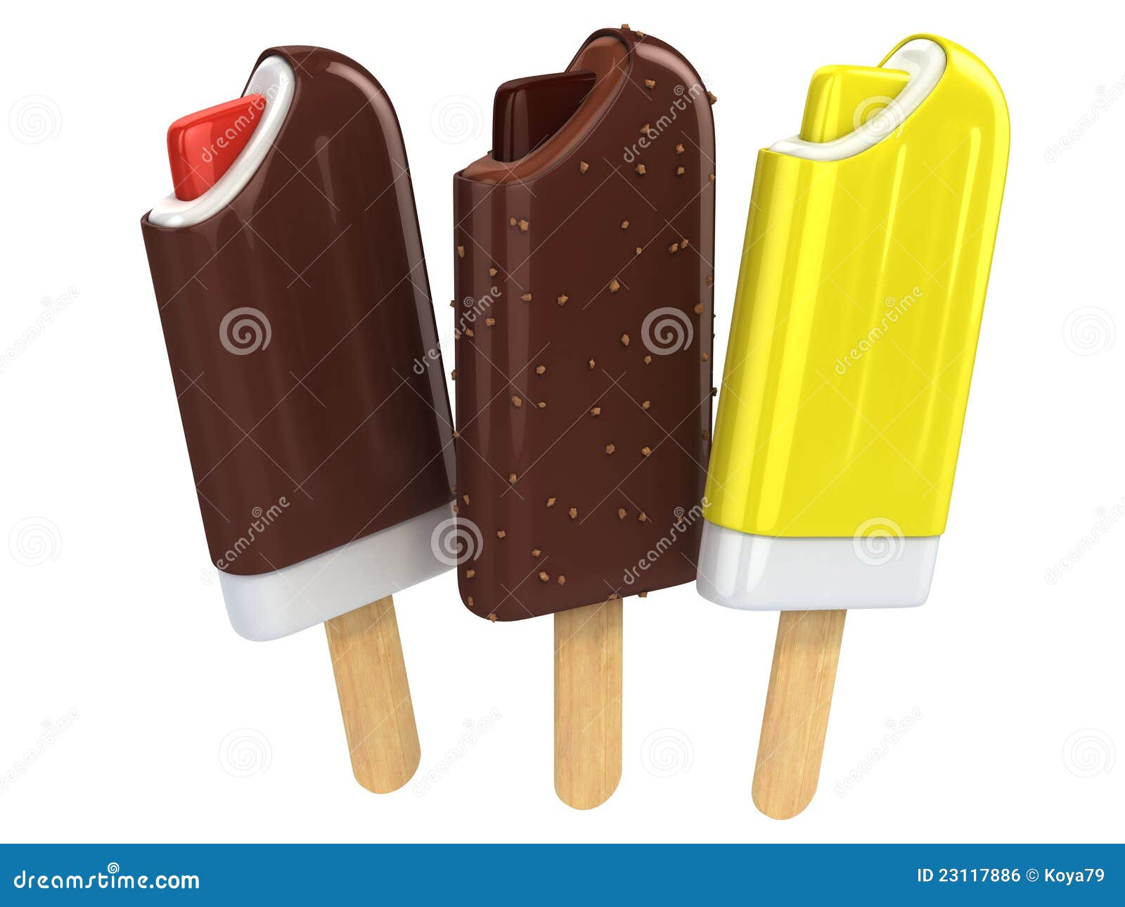 Barra De Helado En Un Palillo Stock de ilustración - Ilustración de ...