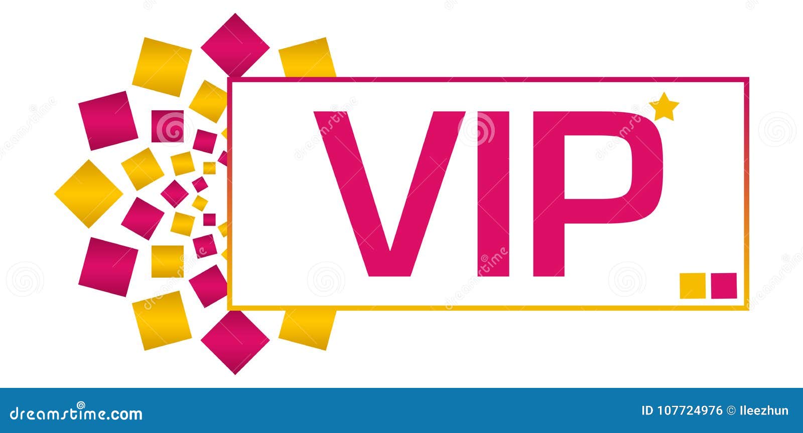 Barra De La Circular Del Oro Del Rosa Del VIP Stock de ilustración ...