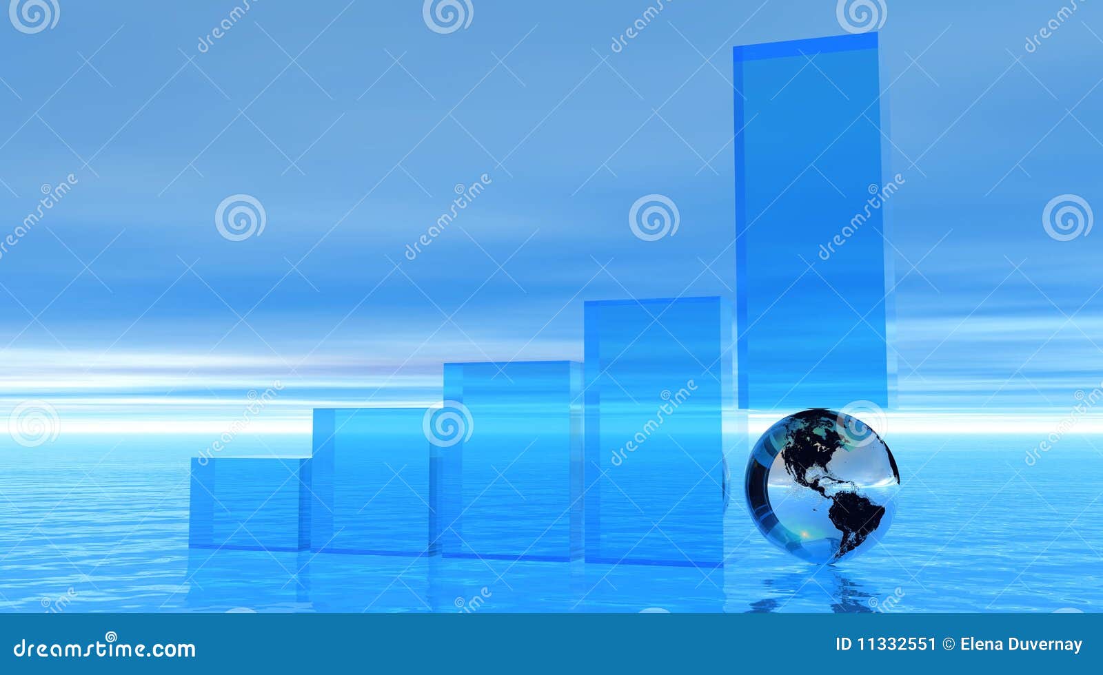 Barra Del Progreso Sobre Una Tierra En Histograma Stock de ilustración ...