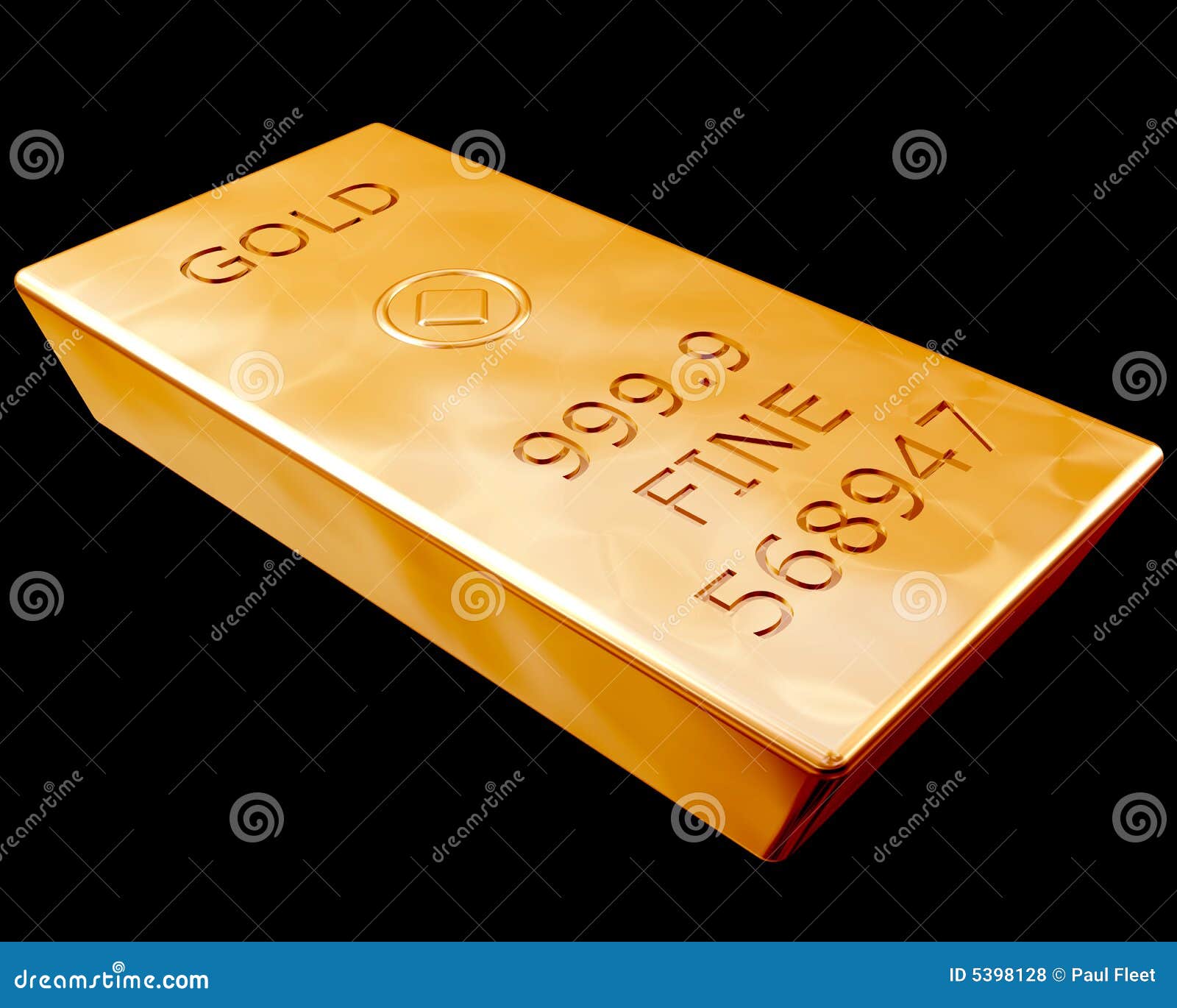 Barra Di Oro Puro Fotografie Stock Libere da Diritti - Immagine: 5398128