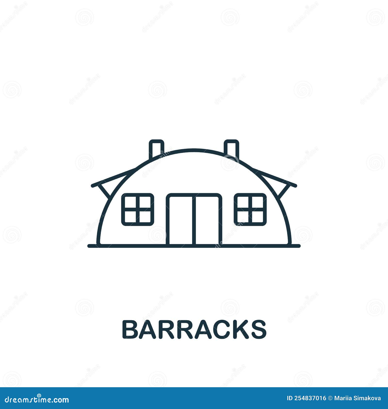 Barracks Icon. Line Simple Line War Icon for Templates, Web Design and ...