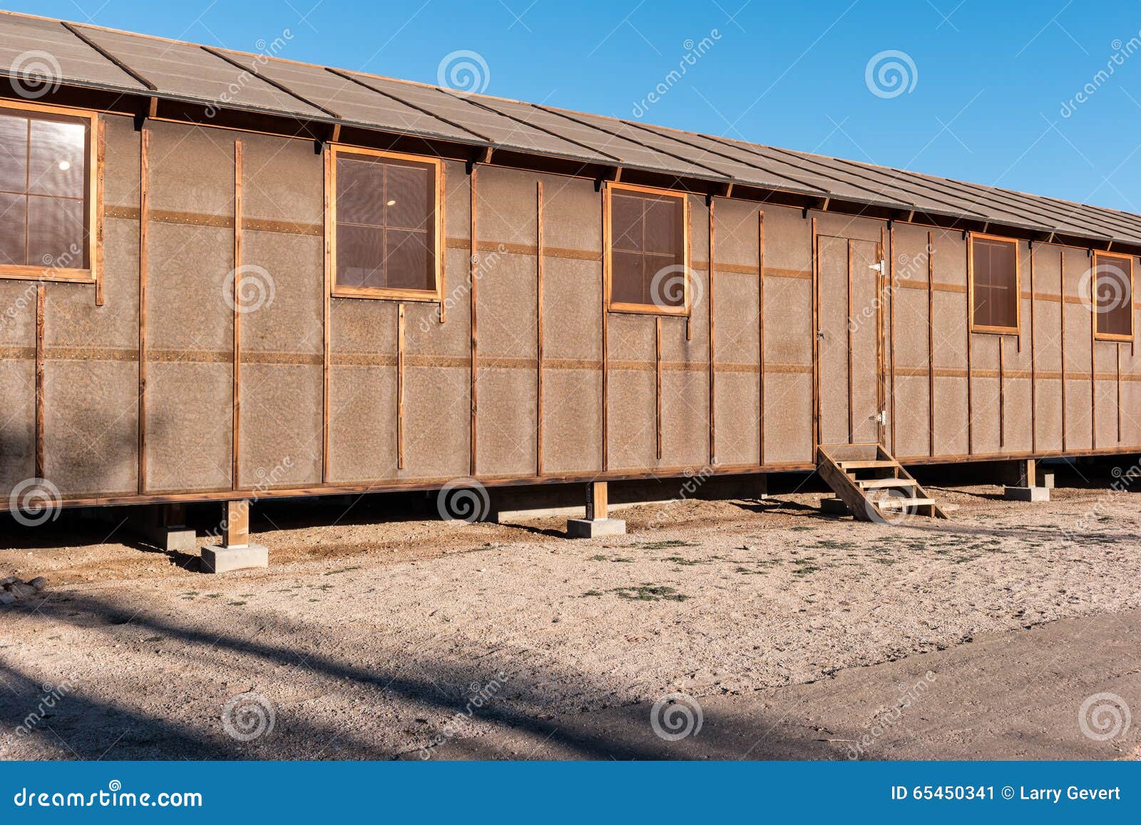 Barracks, Manzanar National Historic Site Stock Image - Image of detain ...