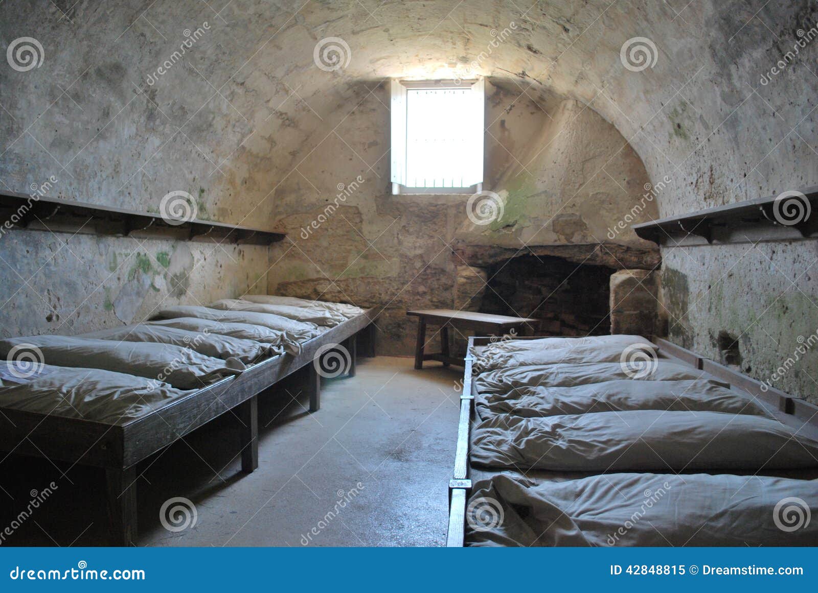 Barracks at Old Fort ,St Augustine Stock Image - Image of light, inside ...