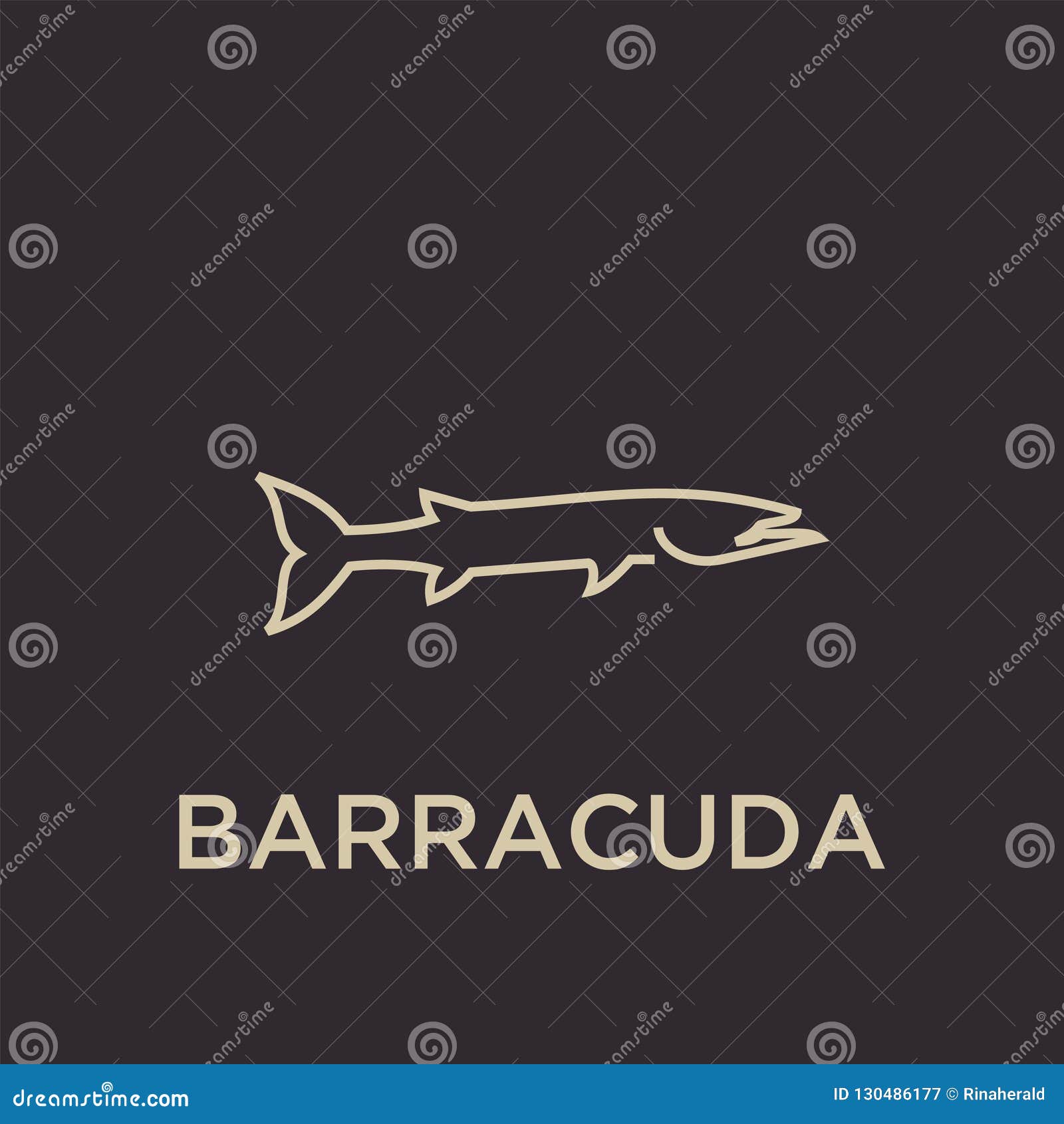 Barracuda Fish Logo Icon Designs Illustration Stock Illustration ...