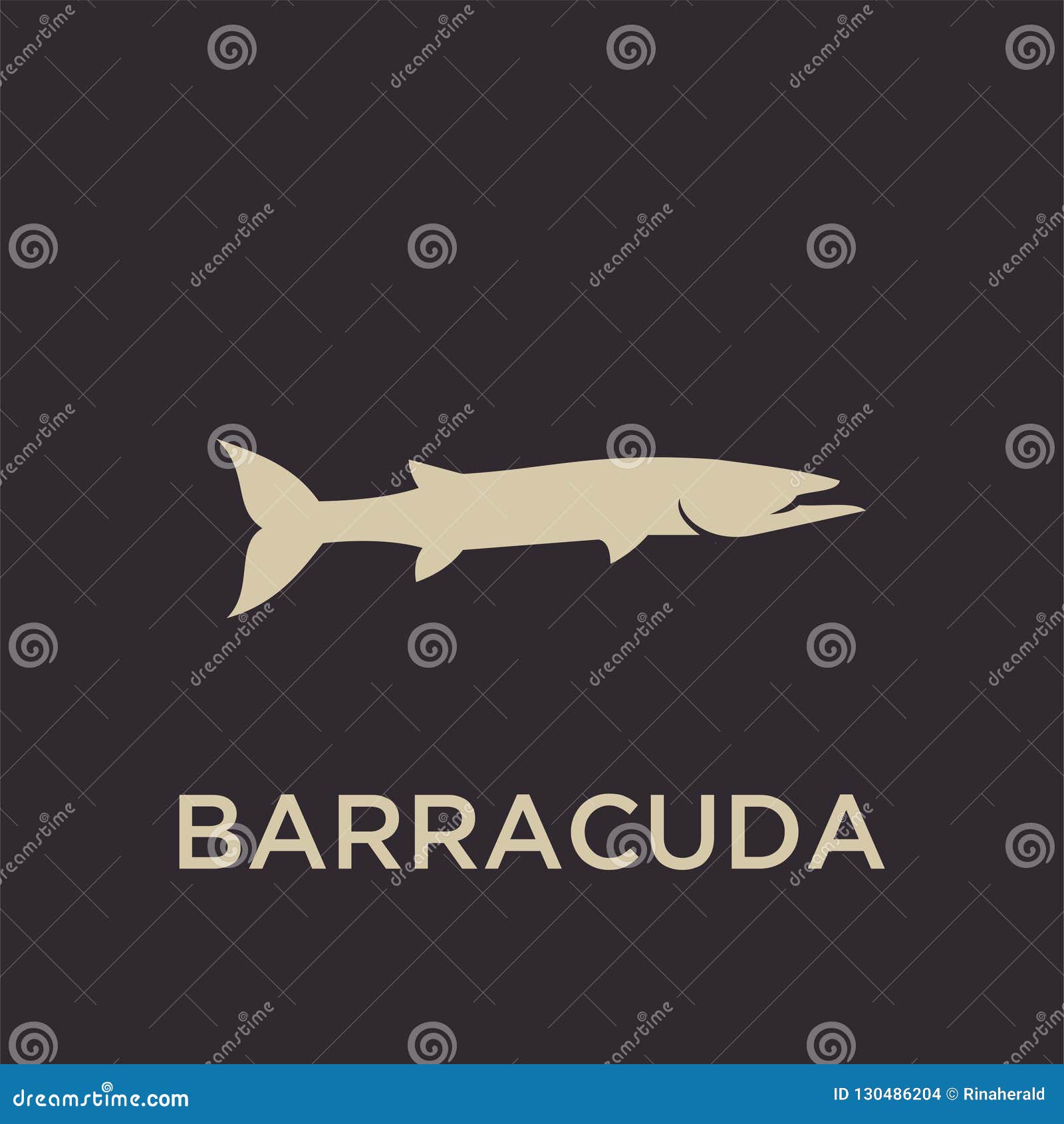 Barracuda Fish Logo Icon Designs Illustration Stock Illustration ...