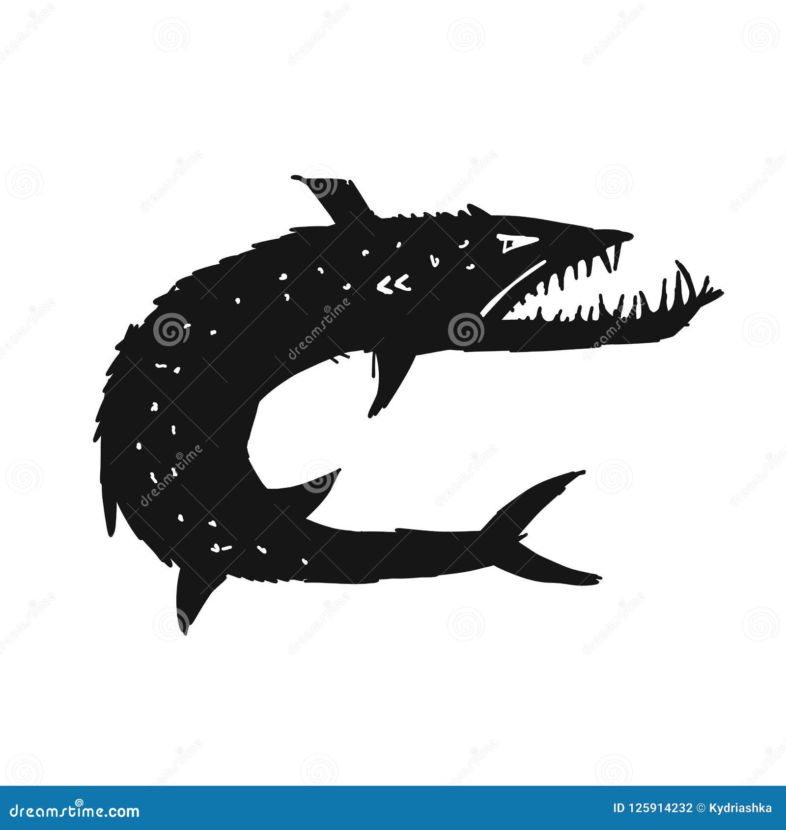 Barracuda Fish for Your Design Stock Vector - Illustration of ocean ...
