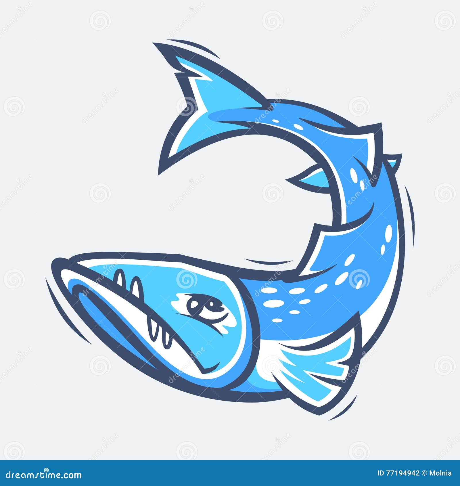 Cartoon Barracuda Vector Illustration | CartoonDealer.com #75493718