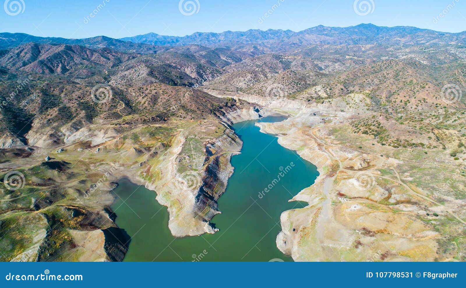 Barrage Aérien De Kalavasos, Larnaca, Chypre Image stock - Image du ...