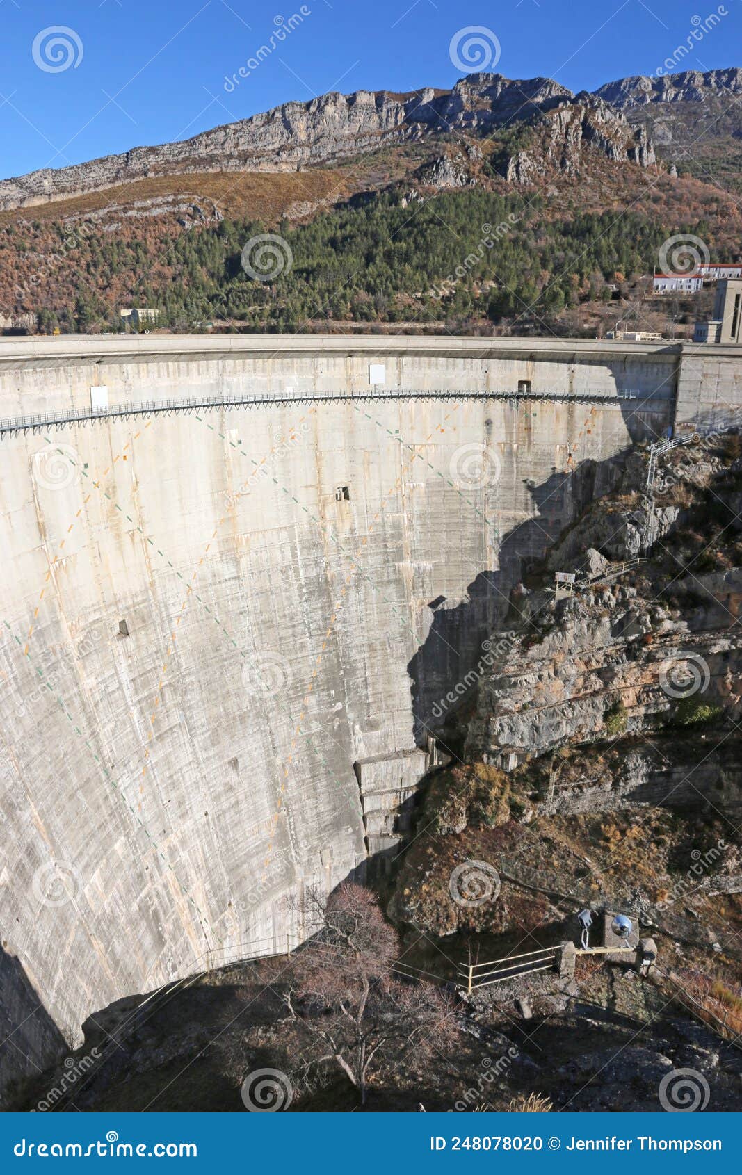 Castillon dam in France stock photo. Image of hydroelectricity - 248078020