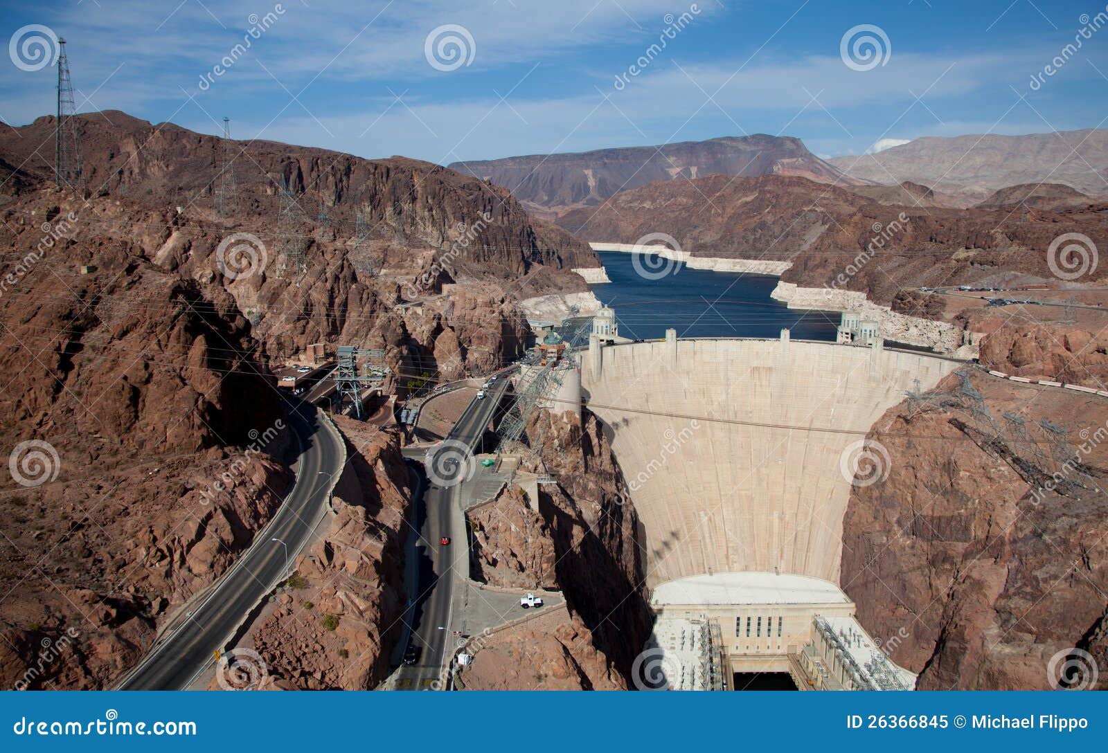 Barragem Hoover No Rio Colorado Imagem de Stock - Imagem de gerador ...