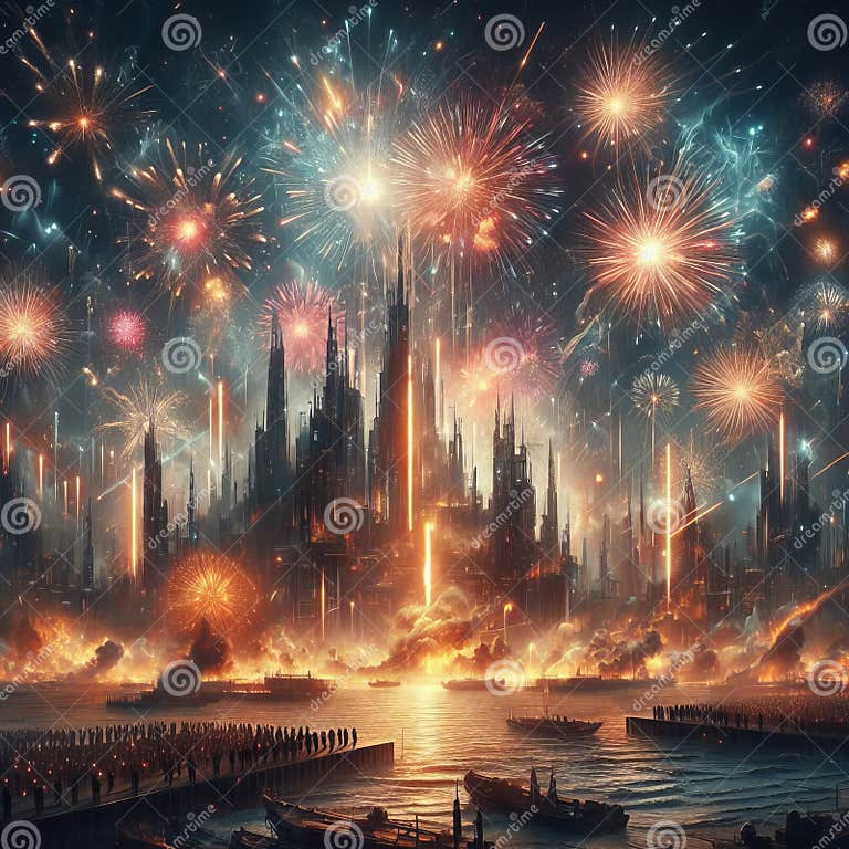 111 11. Barrages_ Intense, Rapid-fire Fireworks that Stock Photo ...