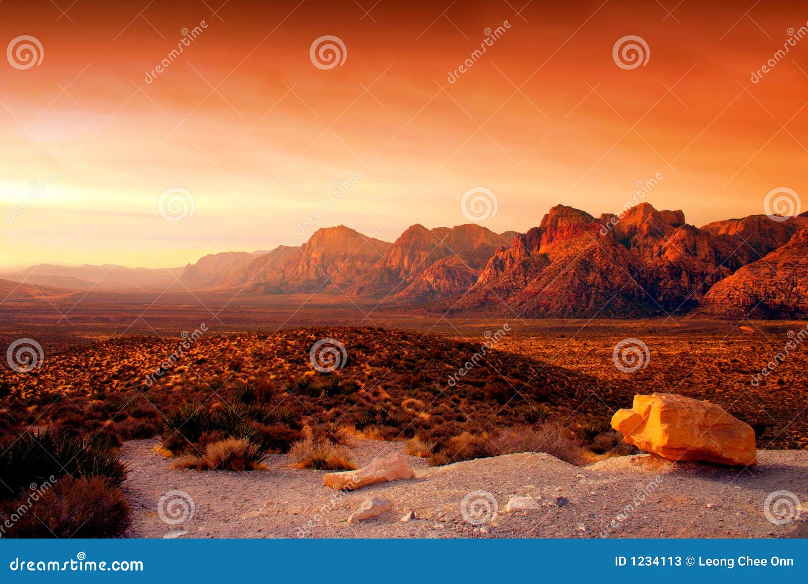 Barranca Roja De La Roca, Nevada Imagen de archivo - Imagen de desierto ...