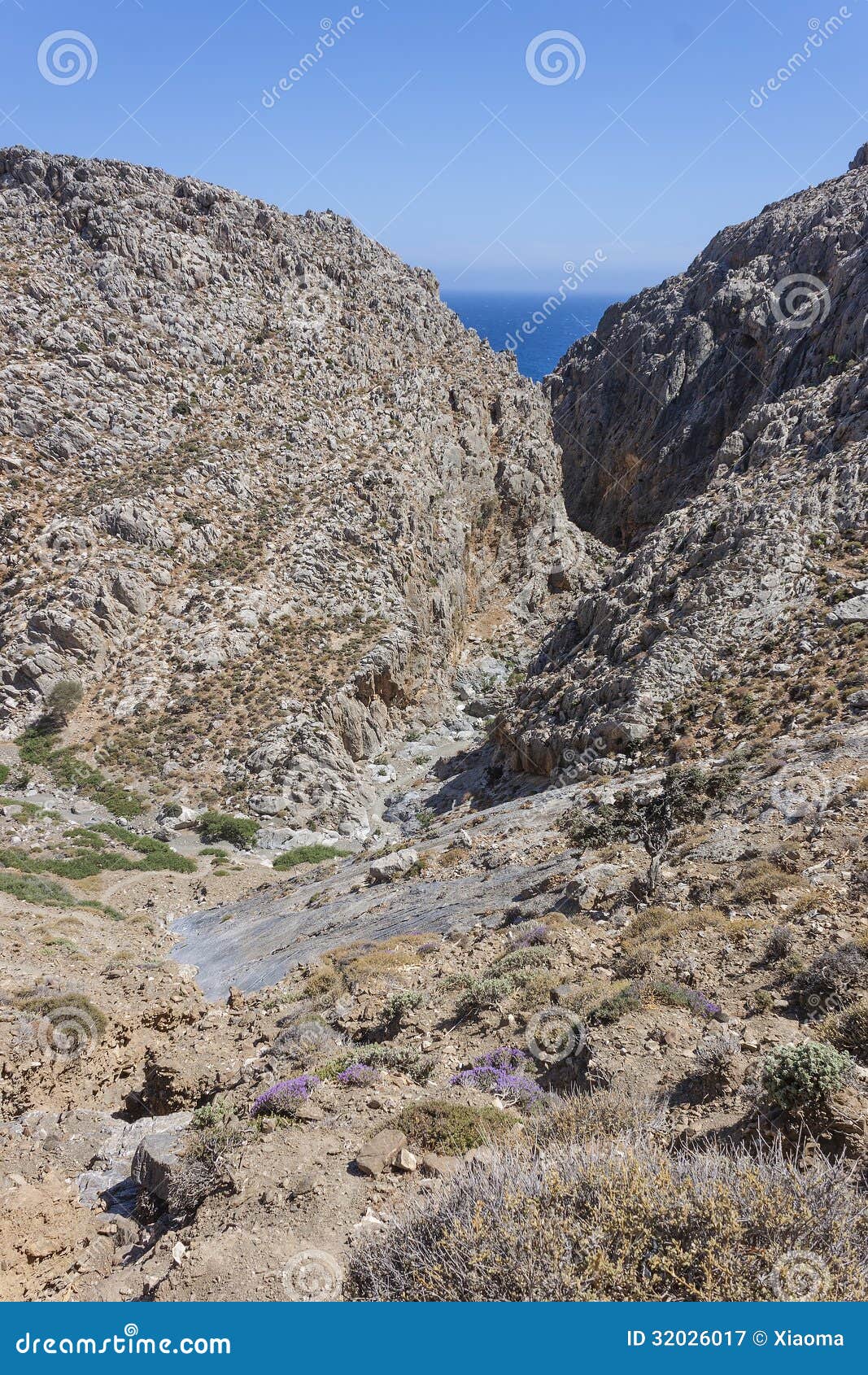 Barranco De Traxoulas, Lendas, Creta Imagen de archivo - Imagen de ...