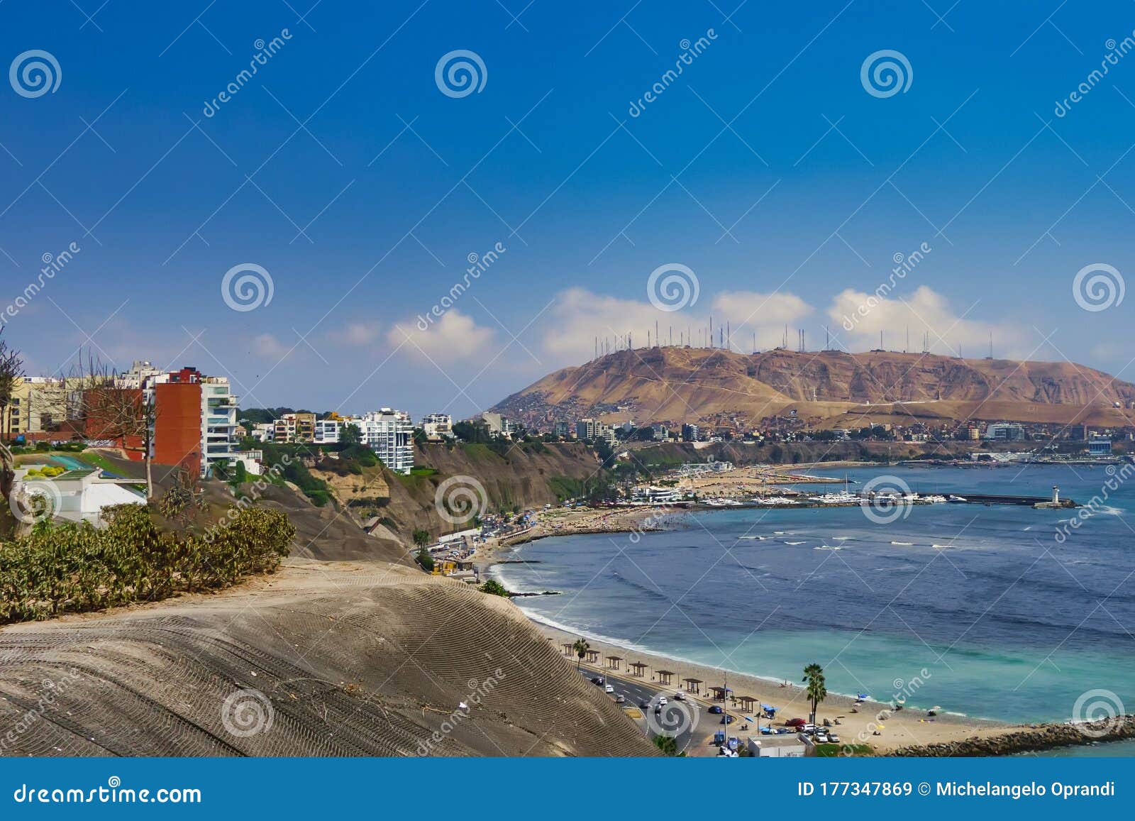 Barranco District in Lima Peru on the Ocean Coast Stock Image - Image ...