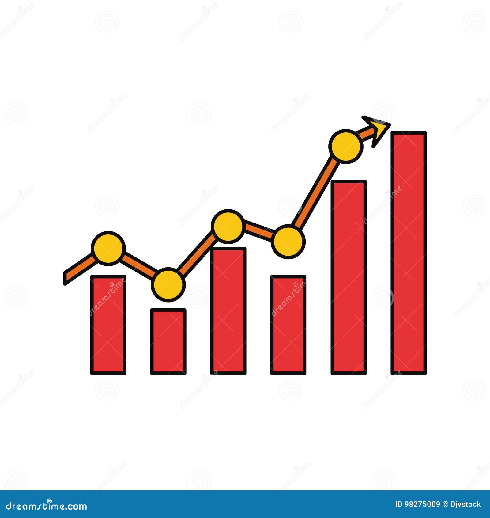 Barras De Las Estadísticas Gráficas Ilustración del Vector ...