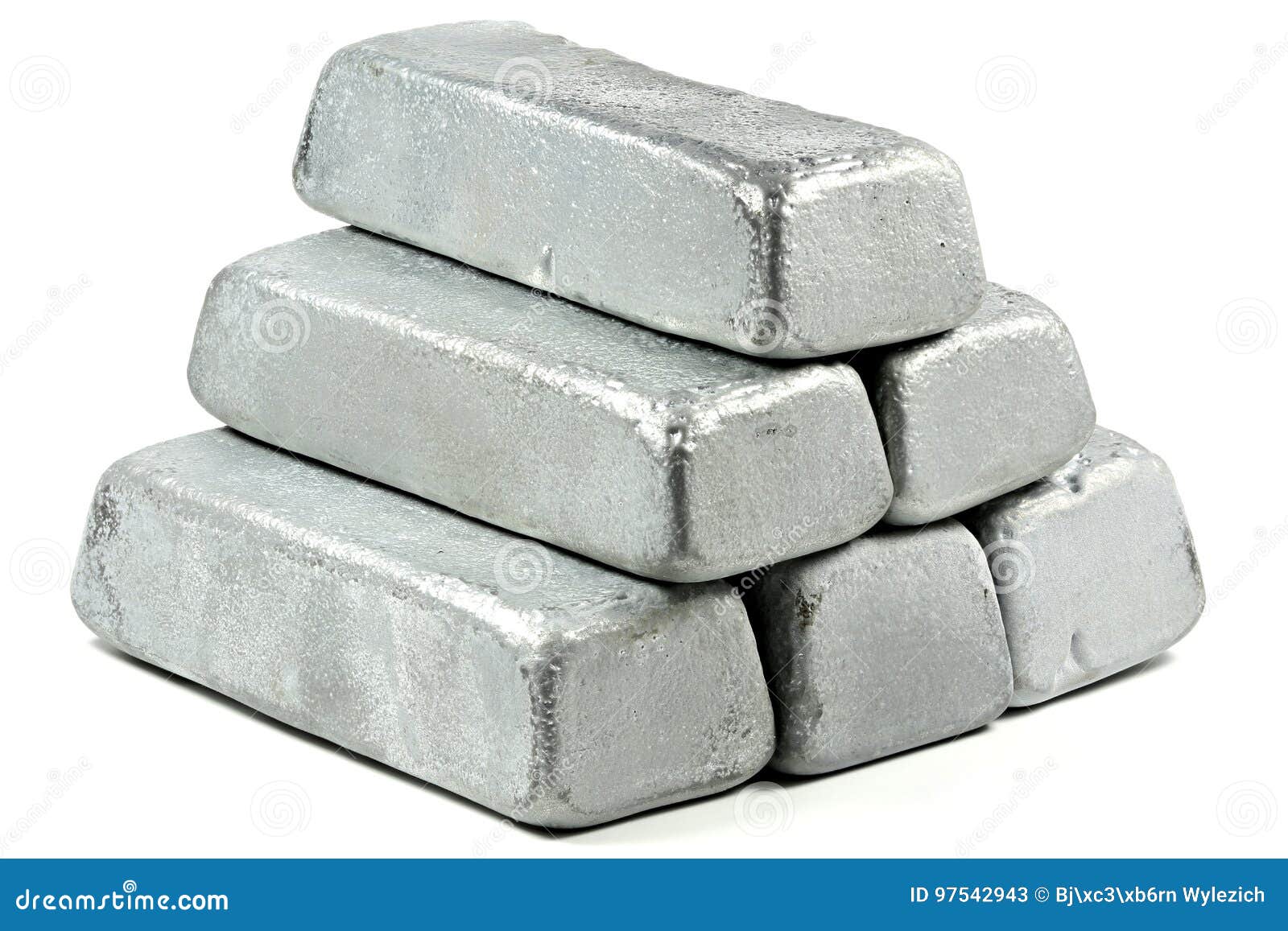 Barras do zinco imagem de stock. Imagem de lingote, pureza - 97542943