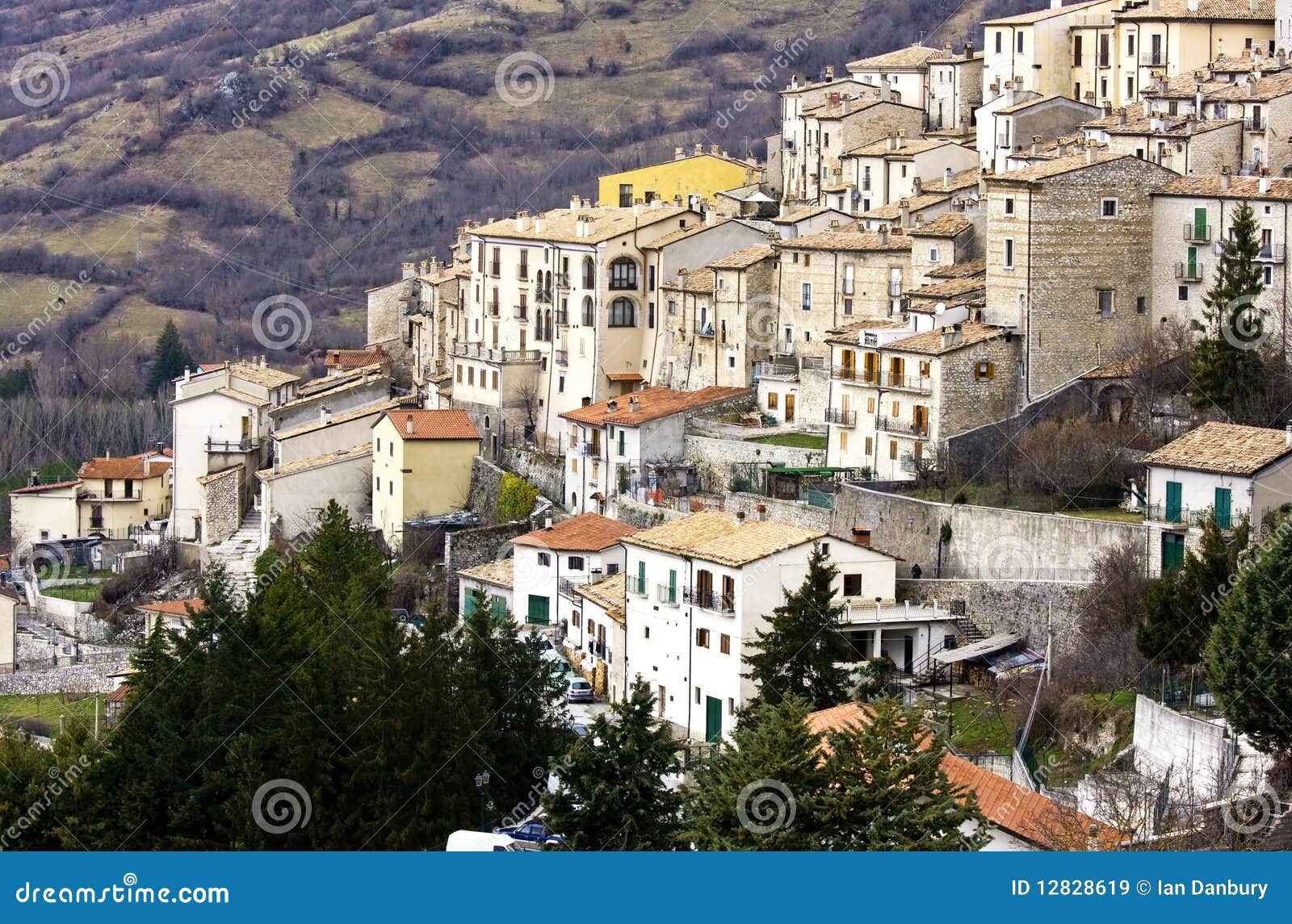 Barrea Italy stock image. Image of hill, mountain, european - 12828619
