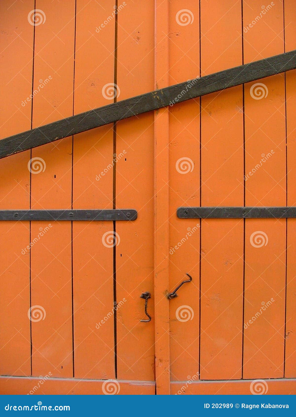 Barred orange shutters stock image. Image of security, exterior - 202989