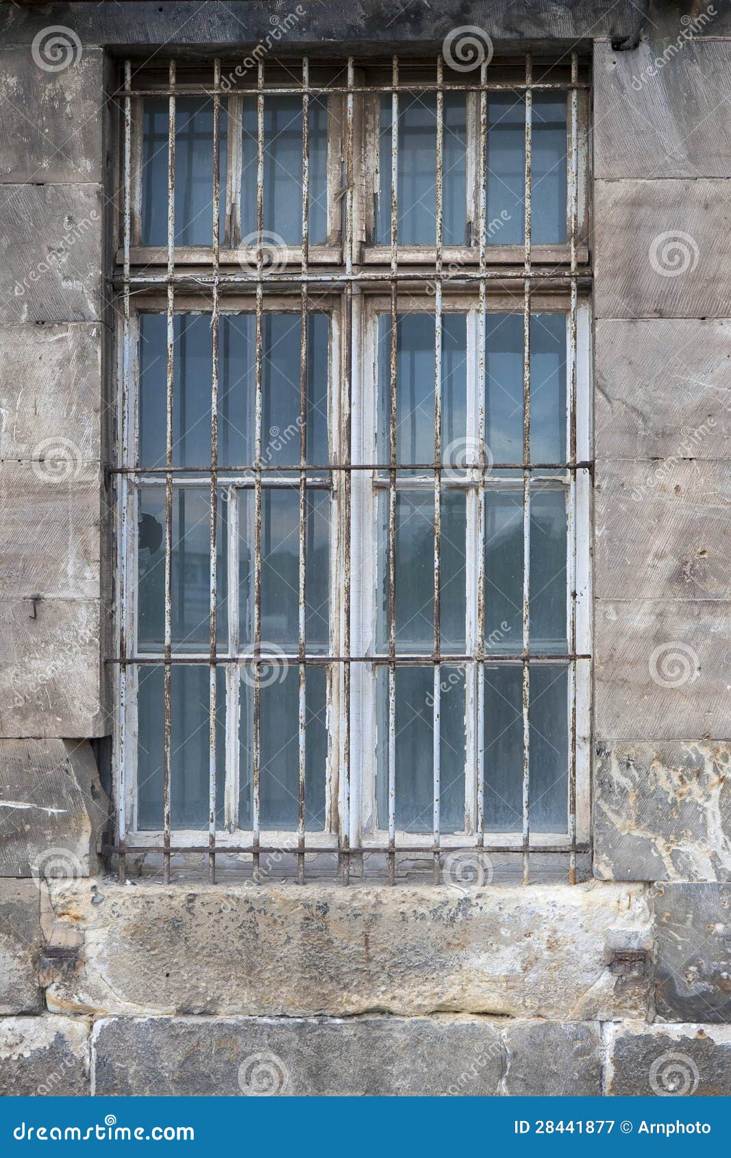 Barred Window stock image. Image of color, exterior, architecture ...